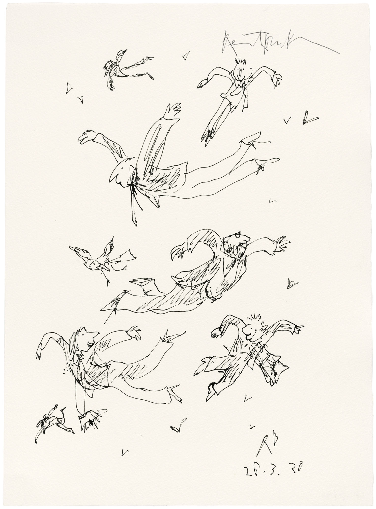 Quentin Blake (b. 1932), #IsolationArtwork 'daily' 2 | Christie’s