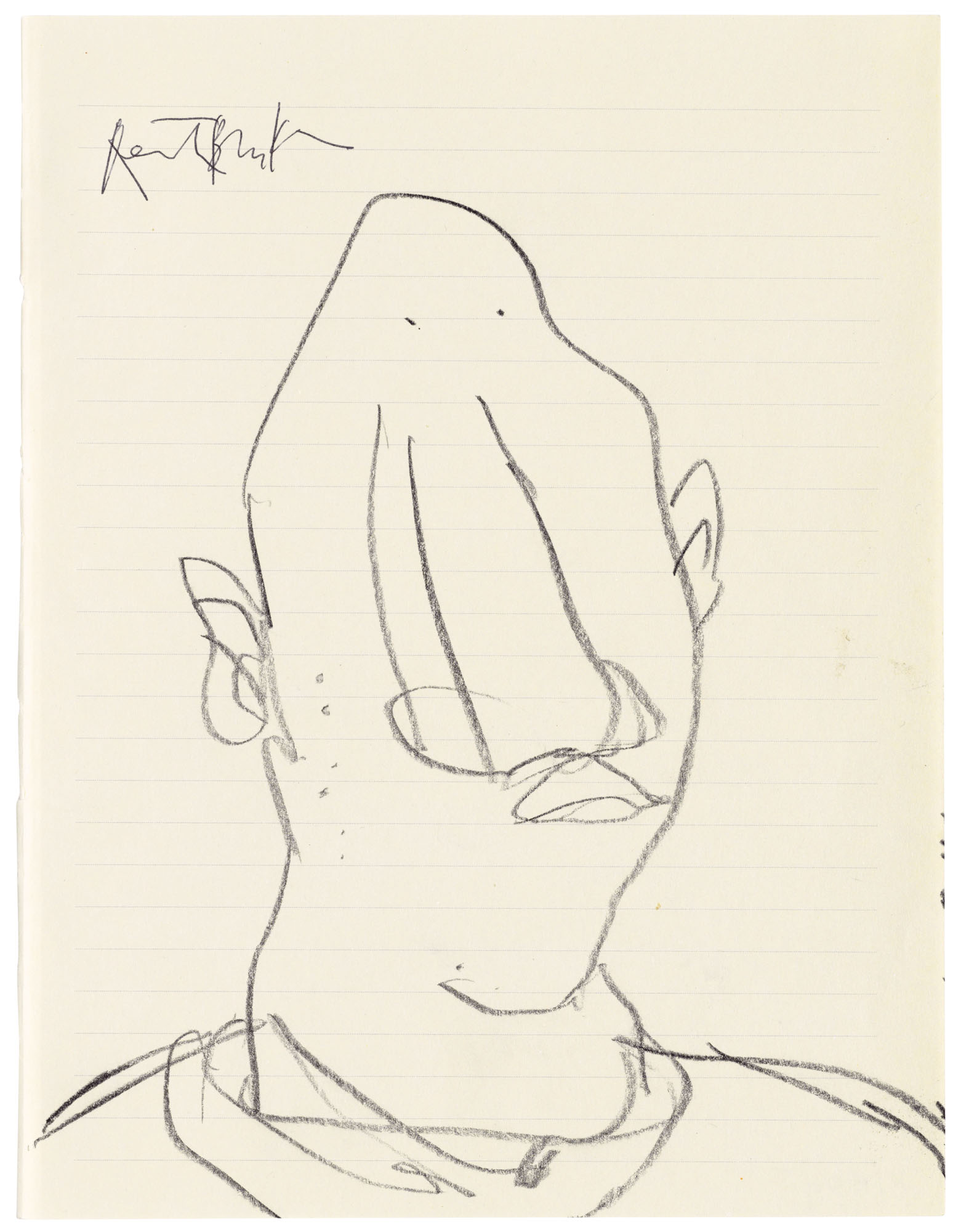 Quentin Blake (b. 1932), Pencil-line heads #1 | Christie’s