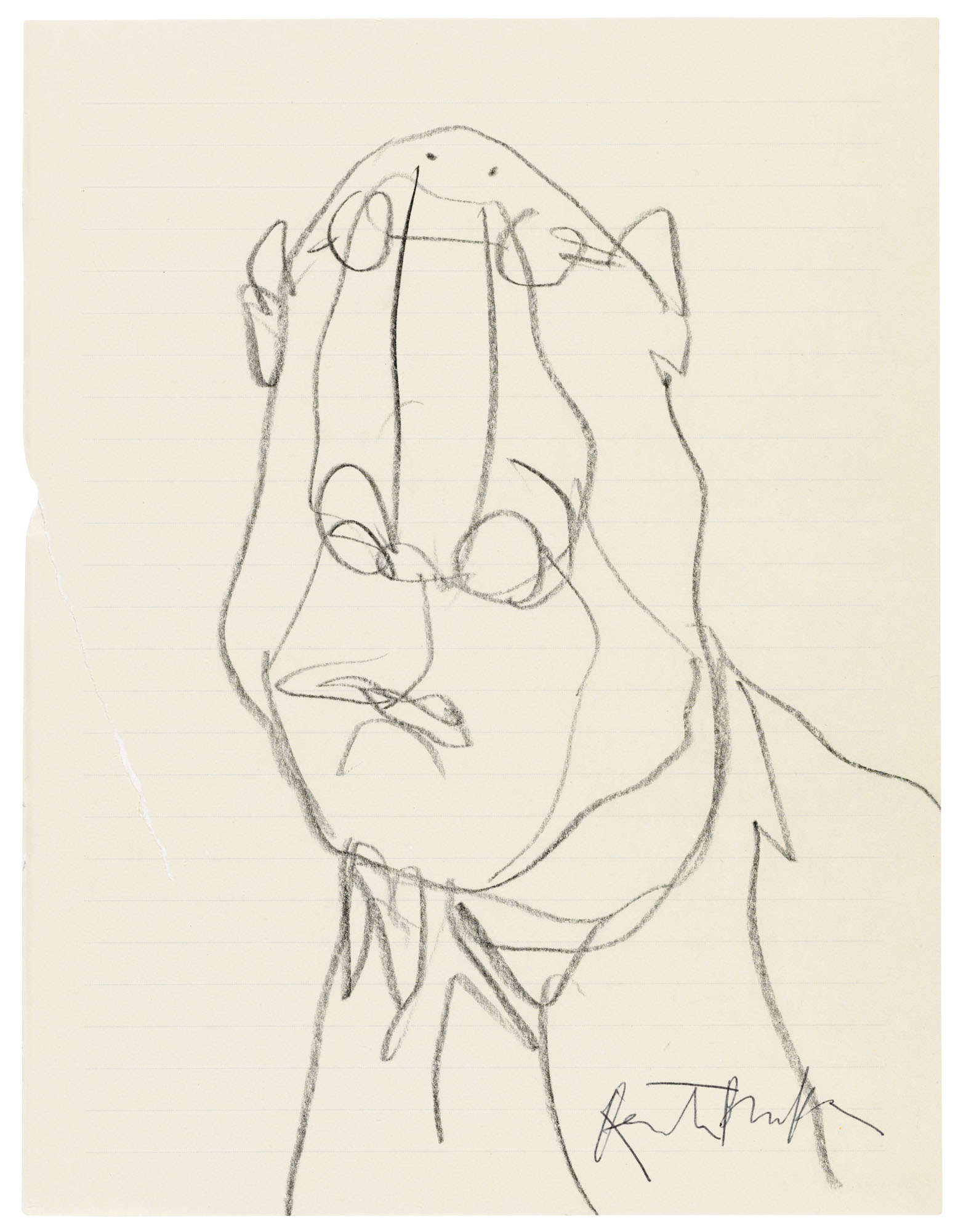 Quentin Blake (b. 1932), Pencil-line heads #2 | Christie’s