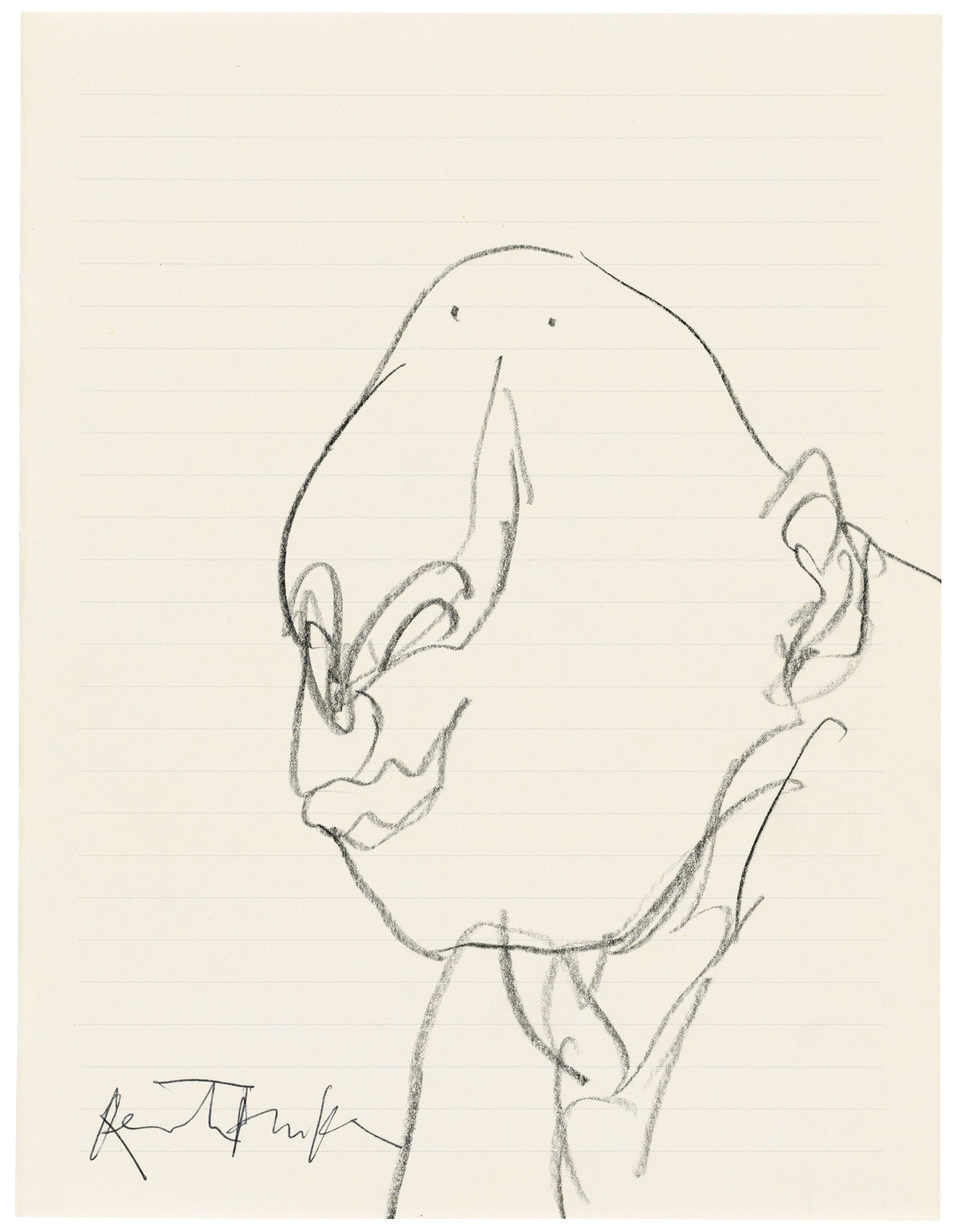 Quentin Blake (b. 1932), Pencil-line heads #3 | Christie’s