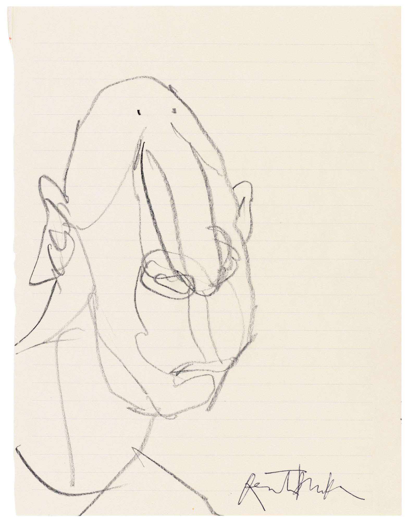 Quentin Blake (b. 1932), Pencil-line heads #5 | Christie’s