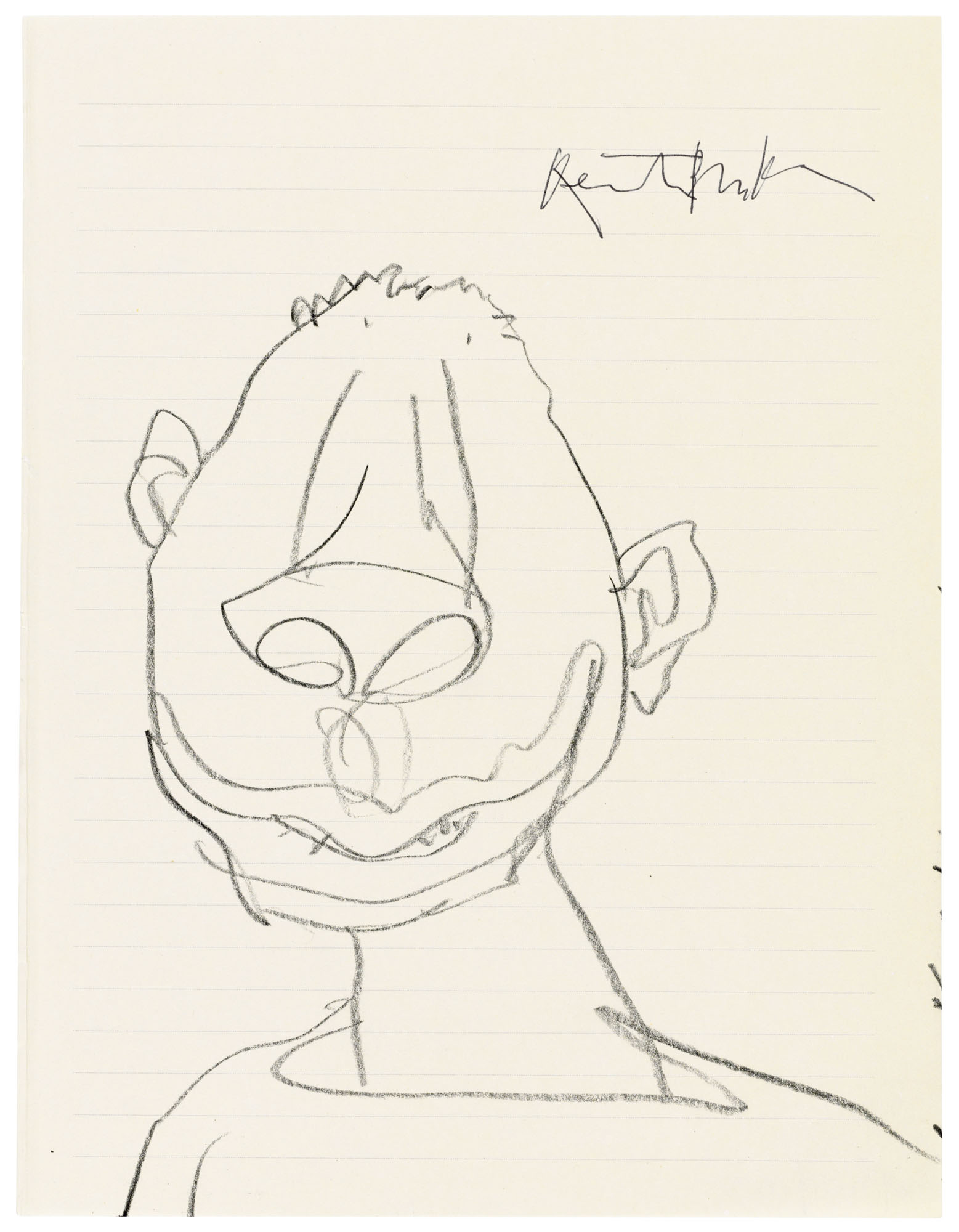Quentin Blake (b. 1932), Pencil-line heads #6 | Christie’s