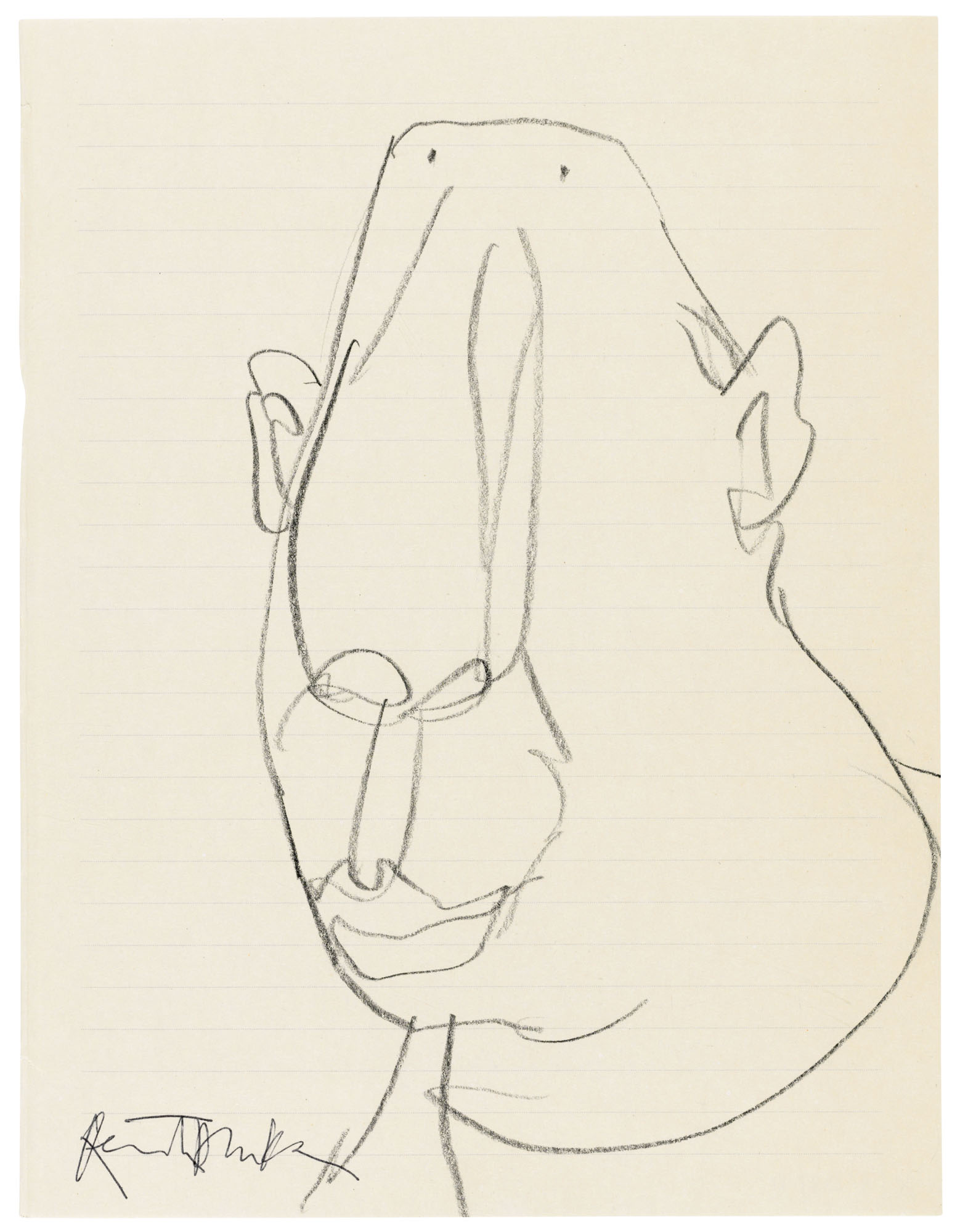Quentin Blake (b. 1932), Pencil-line heads #7 | Christie’s