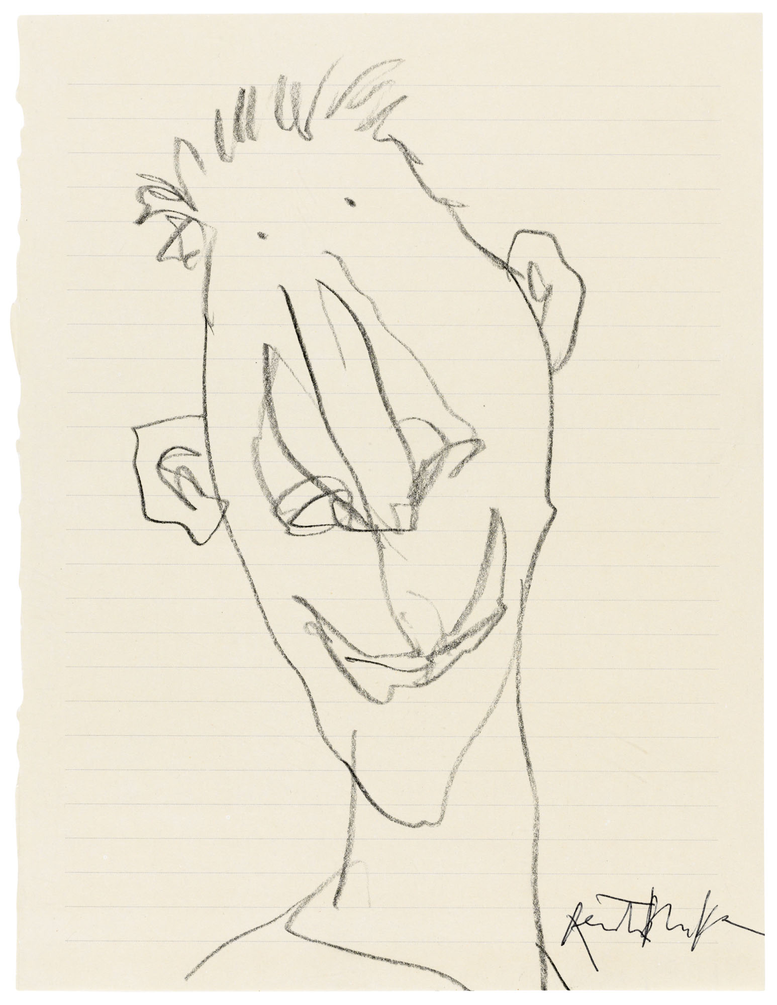 Quentin Blake (b. 1932), Pencil-line heads #9 | Christie’s
