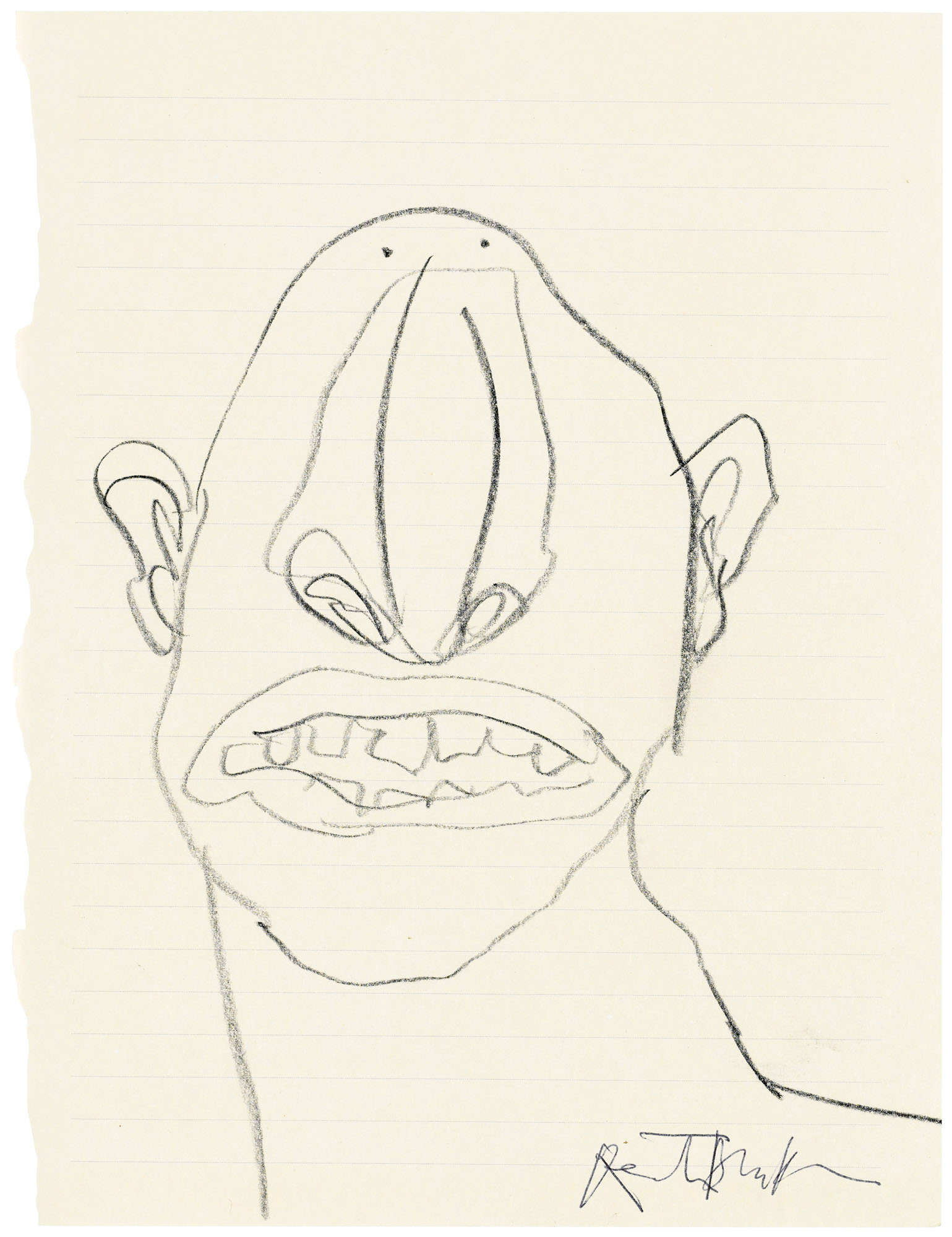 Quentin Blake (b. 1932), Pencil-line heads #12 | Christie’s