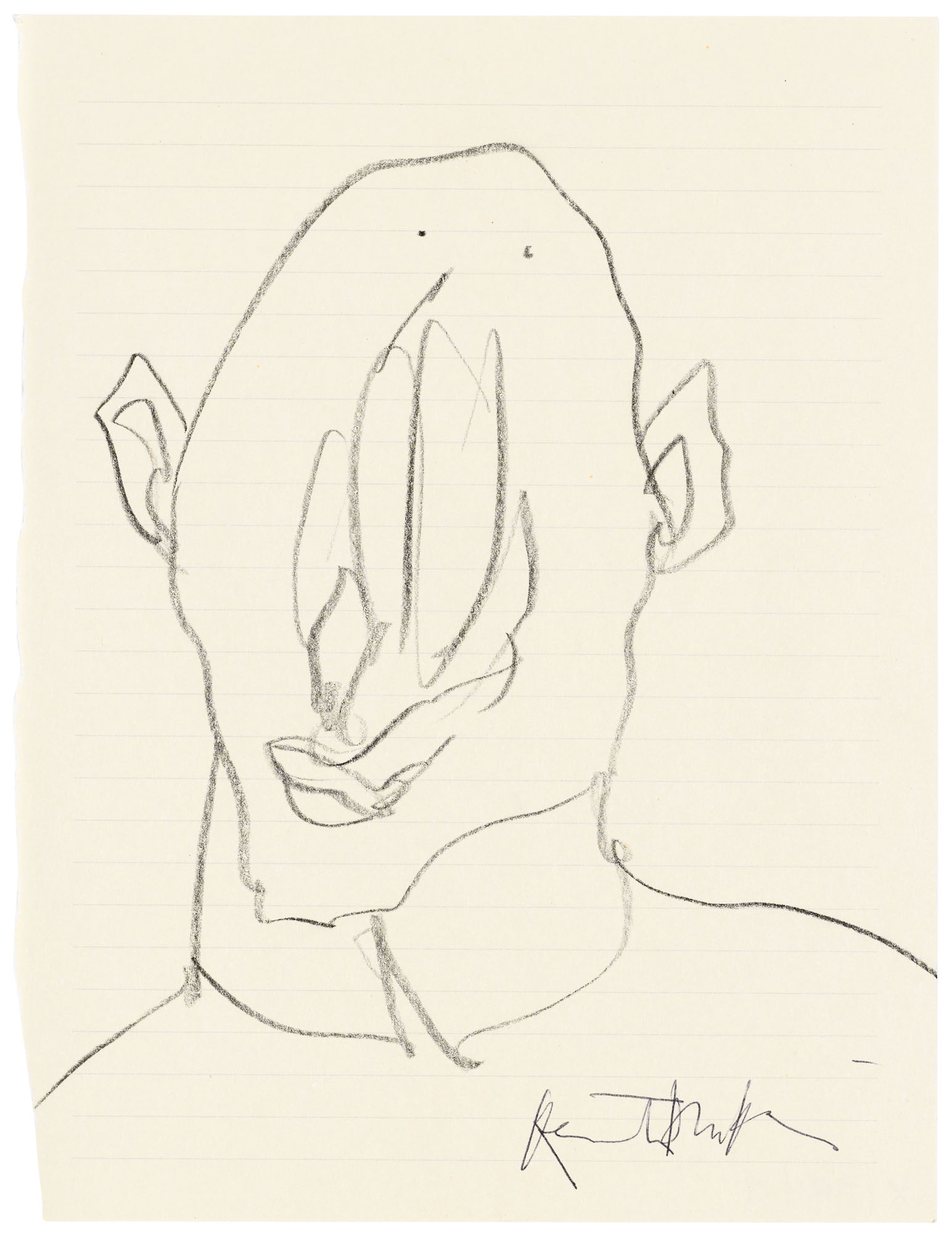 Quentin Blake (b. 1932), Pencil-line heads #13 | Christie’s