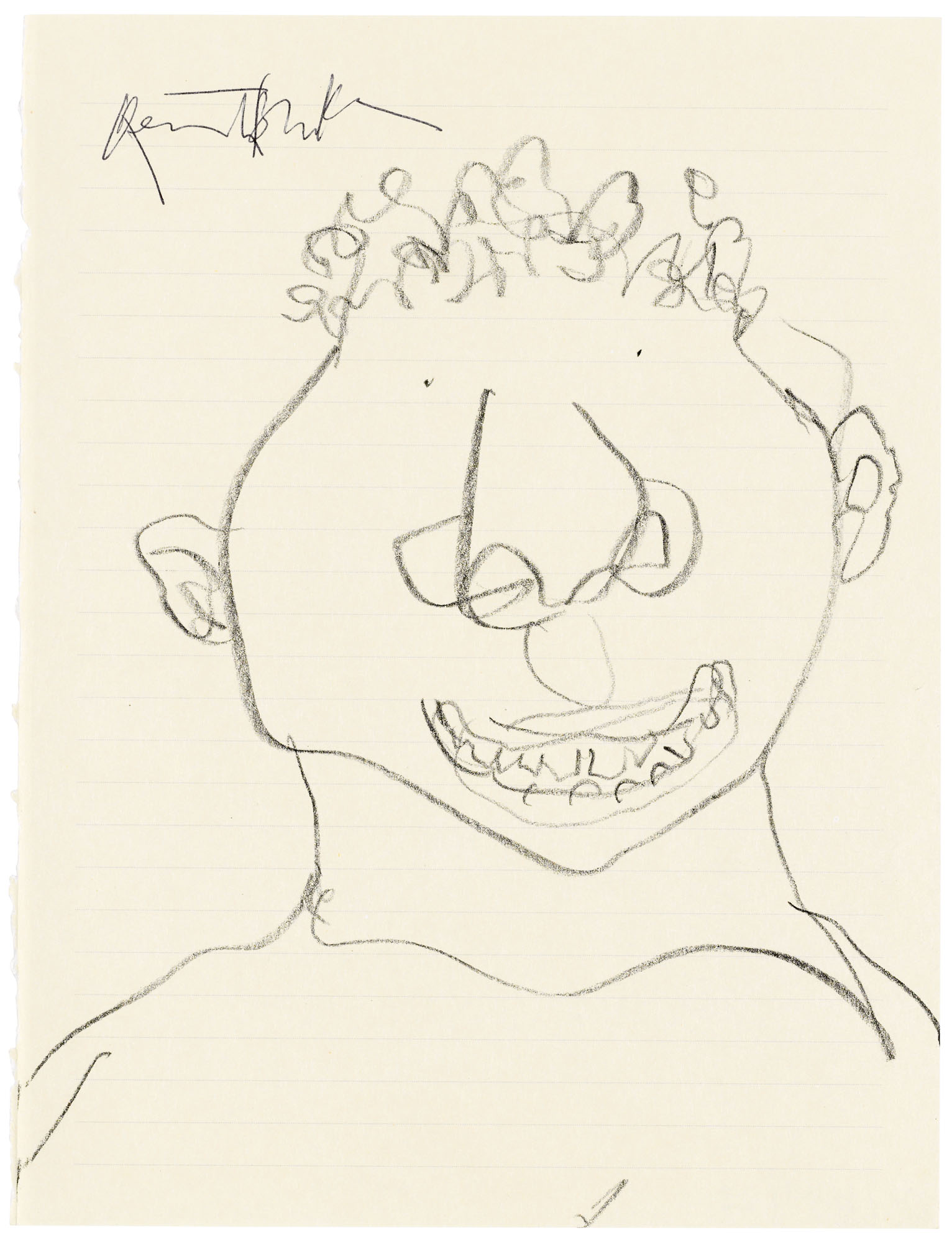 Quentin Blake (b. 1932), Pencil-line heads #15 | Christie’s