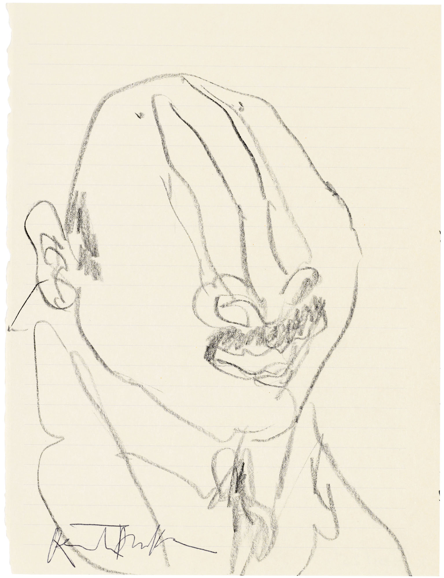 Quentin Blake (b. 1932), Pencil-line heads #17 | Christie’s