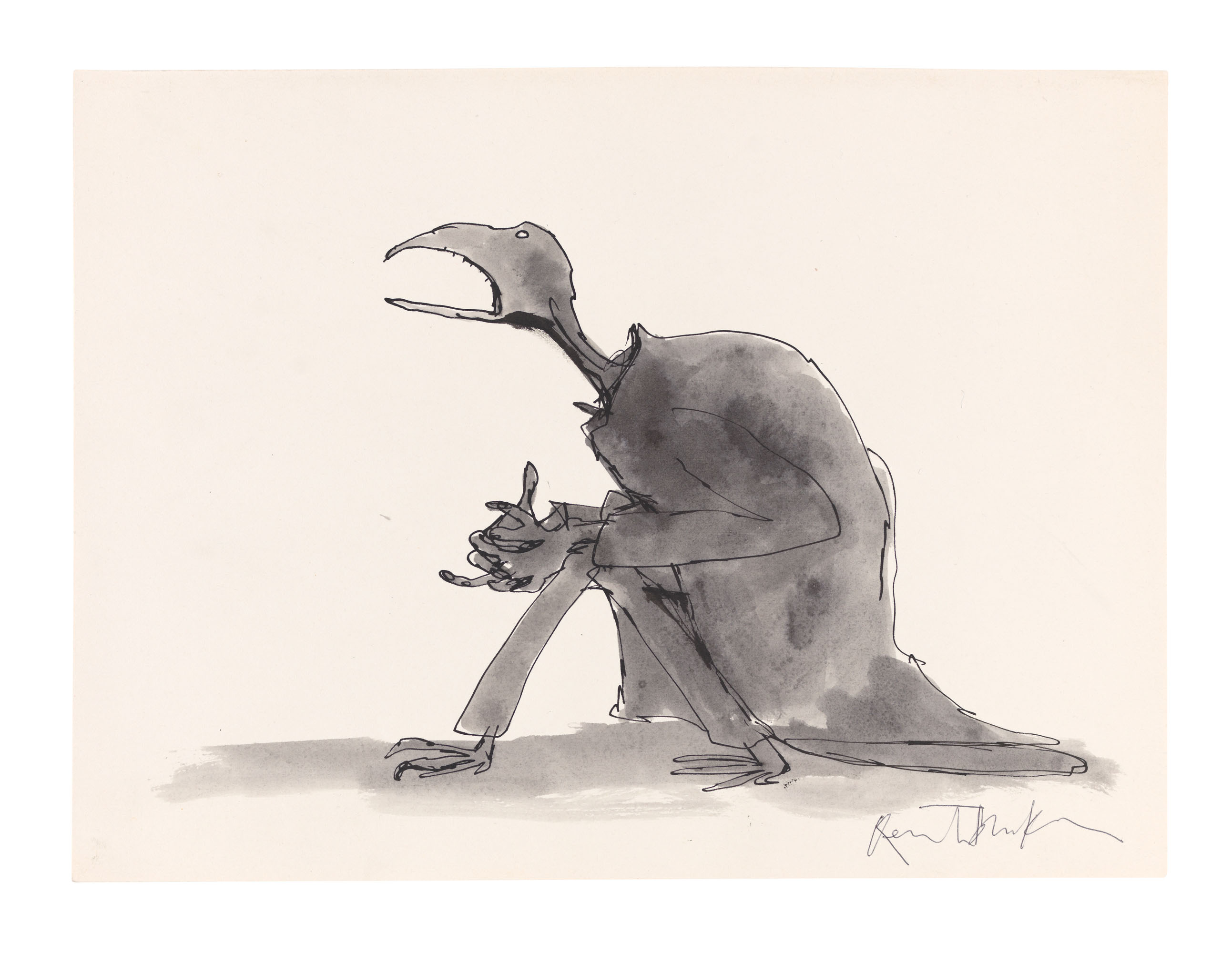Quentin Blake (b. 1932), Birds as people #9 | Christie’s