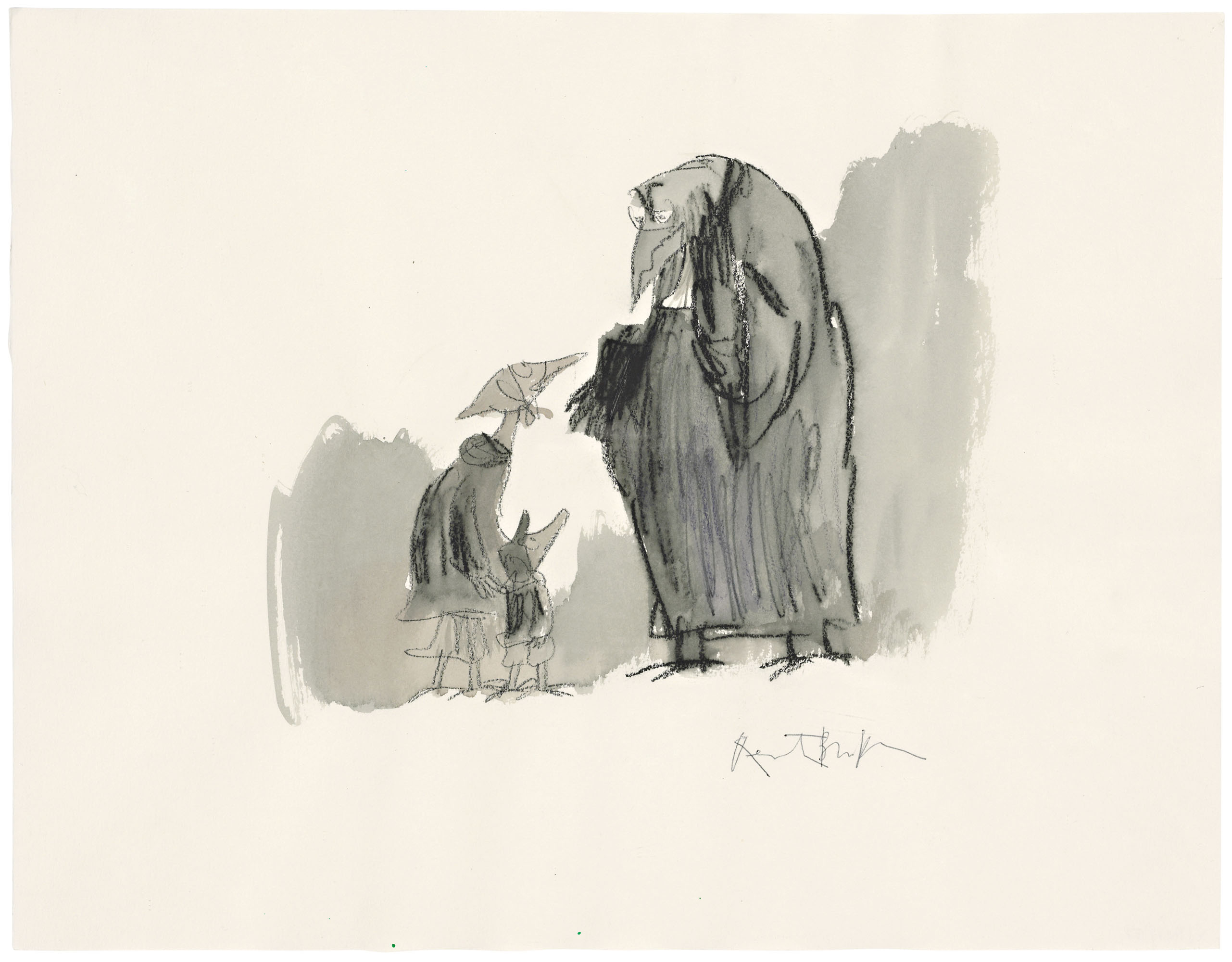 Quentin Blake (b. 1932), Birds as people #10 | Christie’s