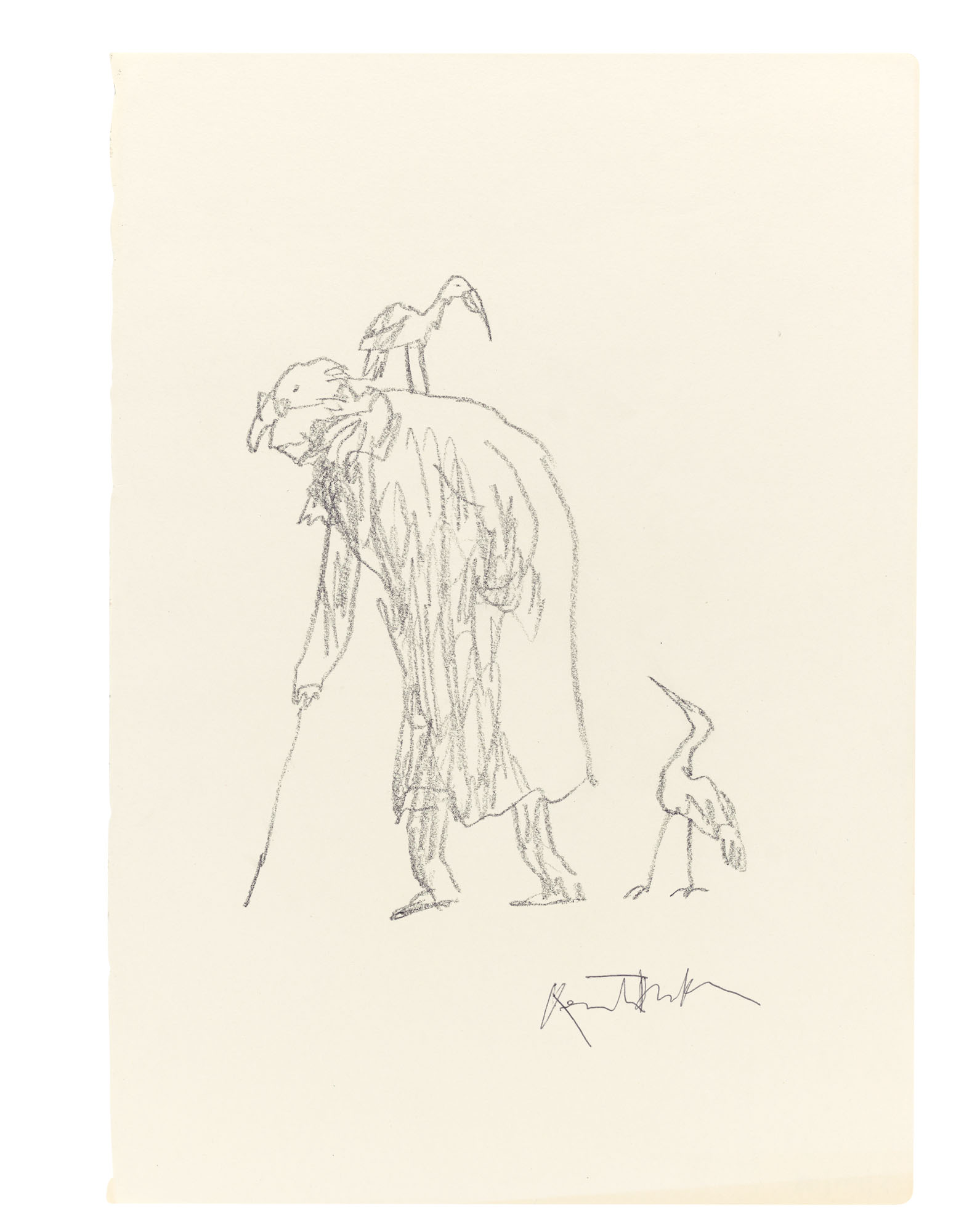 Quentin Blake (b. 1932), Walking with the birds #8 | Christie’s