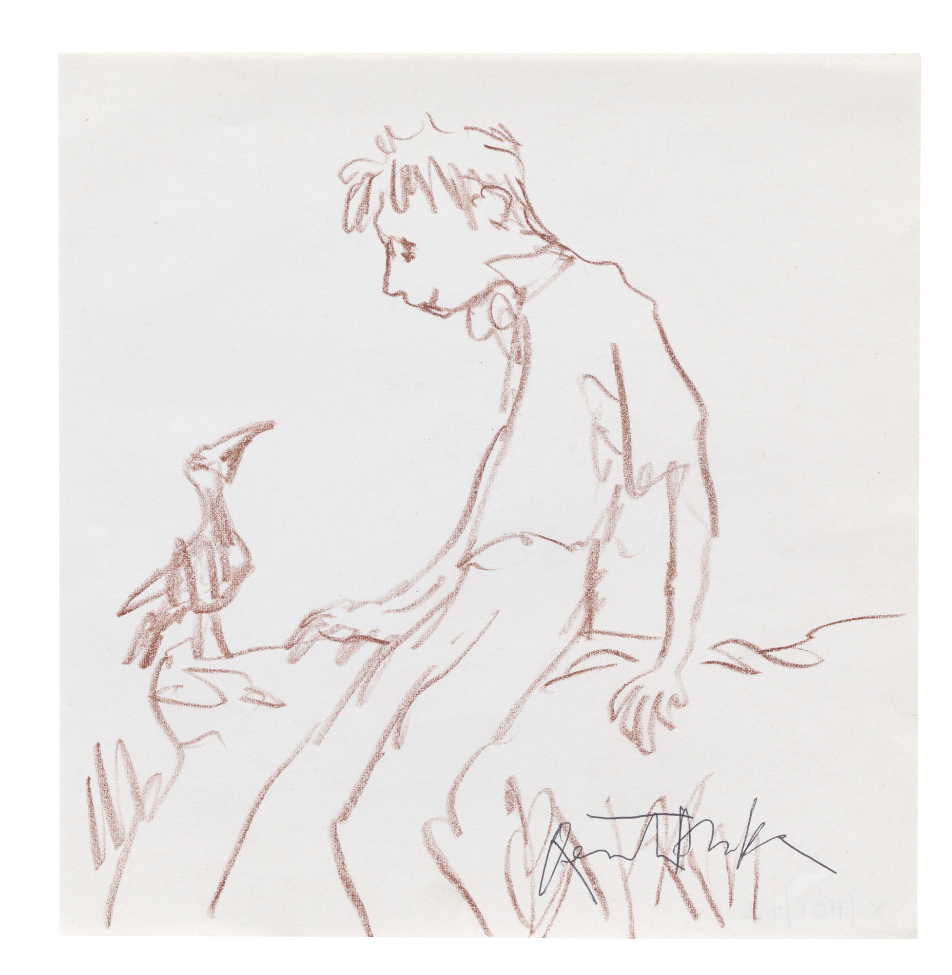 Quentin Blake (b. 1932), Youthful conversations with birds #7 | Christie’s
