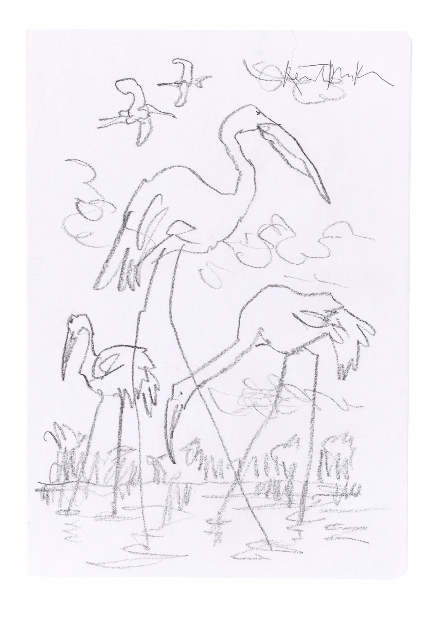 Quentin Blake (b. 1932), Wading birds | Christie’s