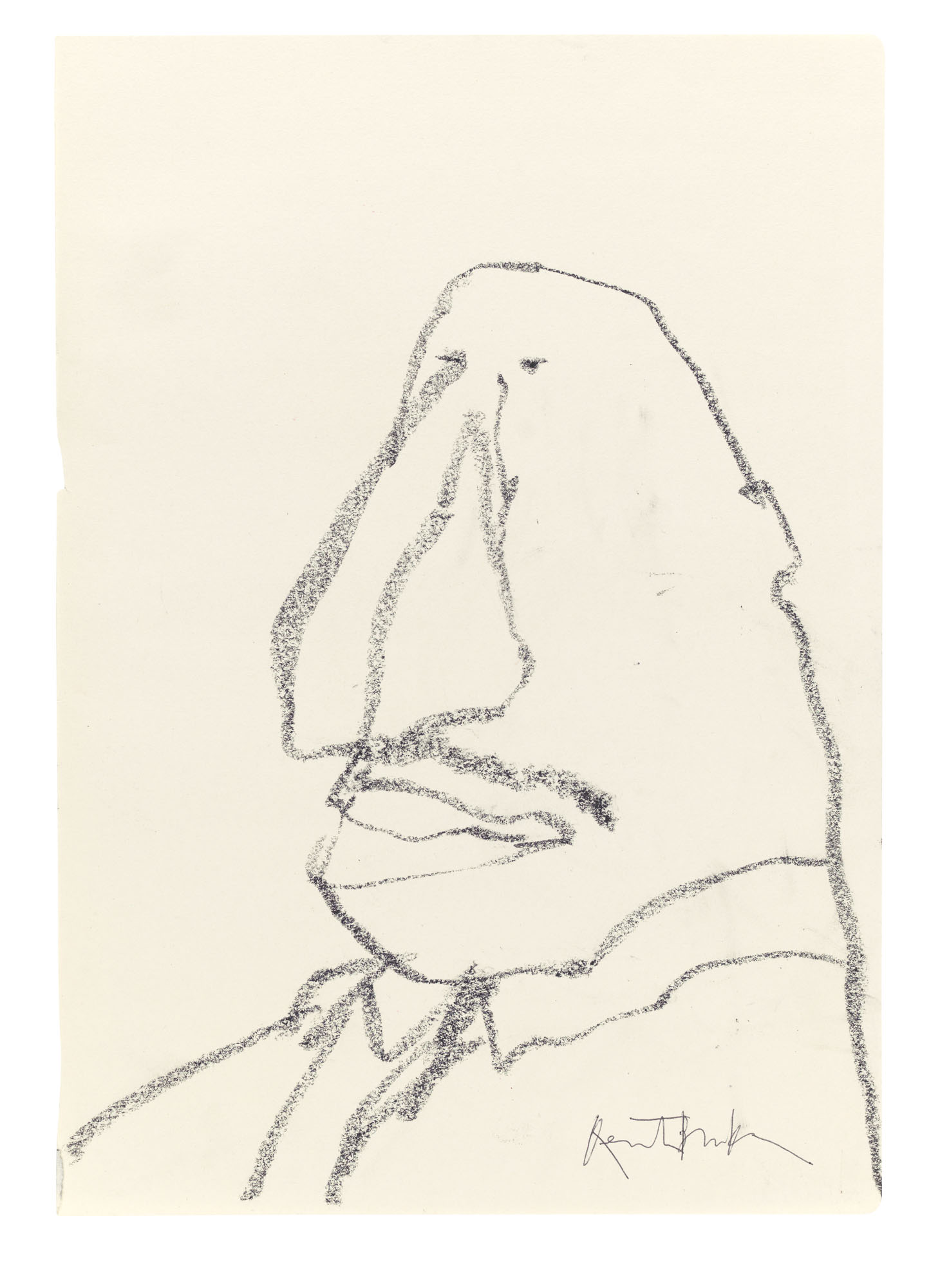 Quentin Blake (b. 1932), Chinagraph portrait | Christie’s