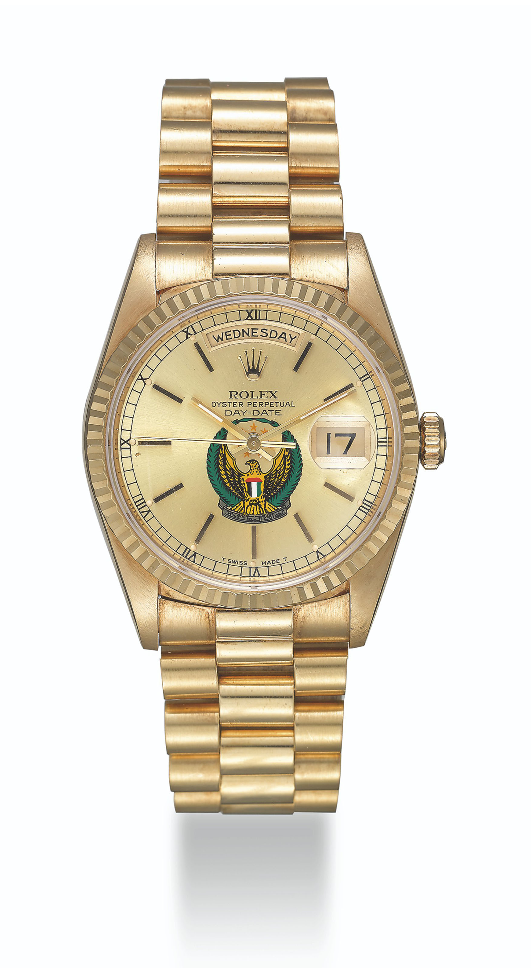 ROLEX, GOLD DAY-DATE, REF. 18238 - MADE FOR THE UNITED ARAB EMIRATES ...