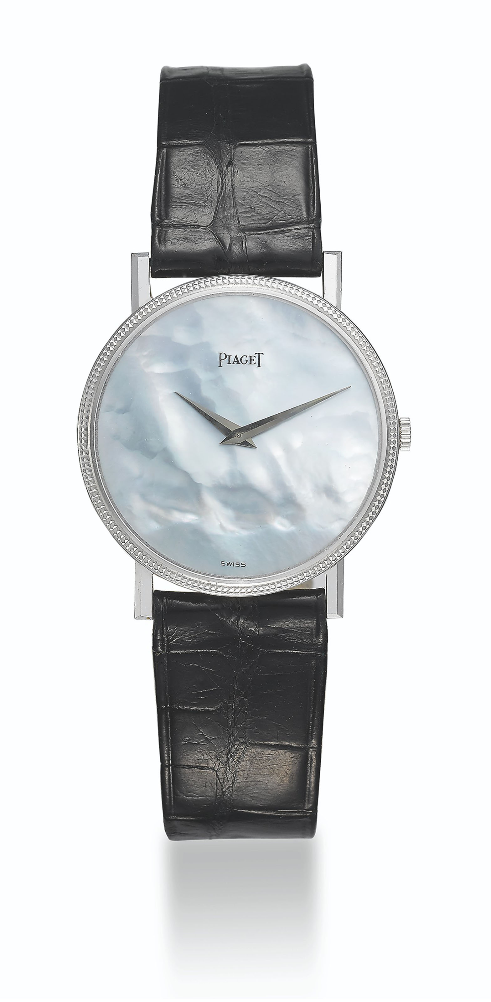 PIAGET, WHITE GOLD WITH MOTHER-OF-PEARL DIAL, MOVEMENT NO. 165'018 ...