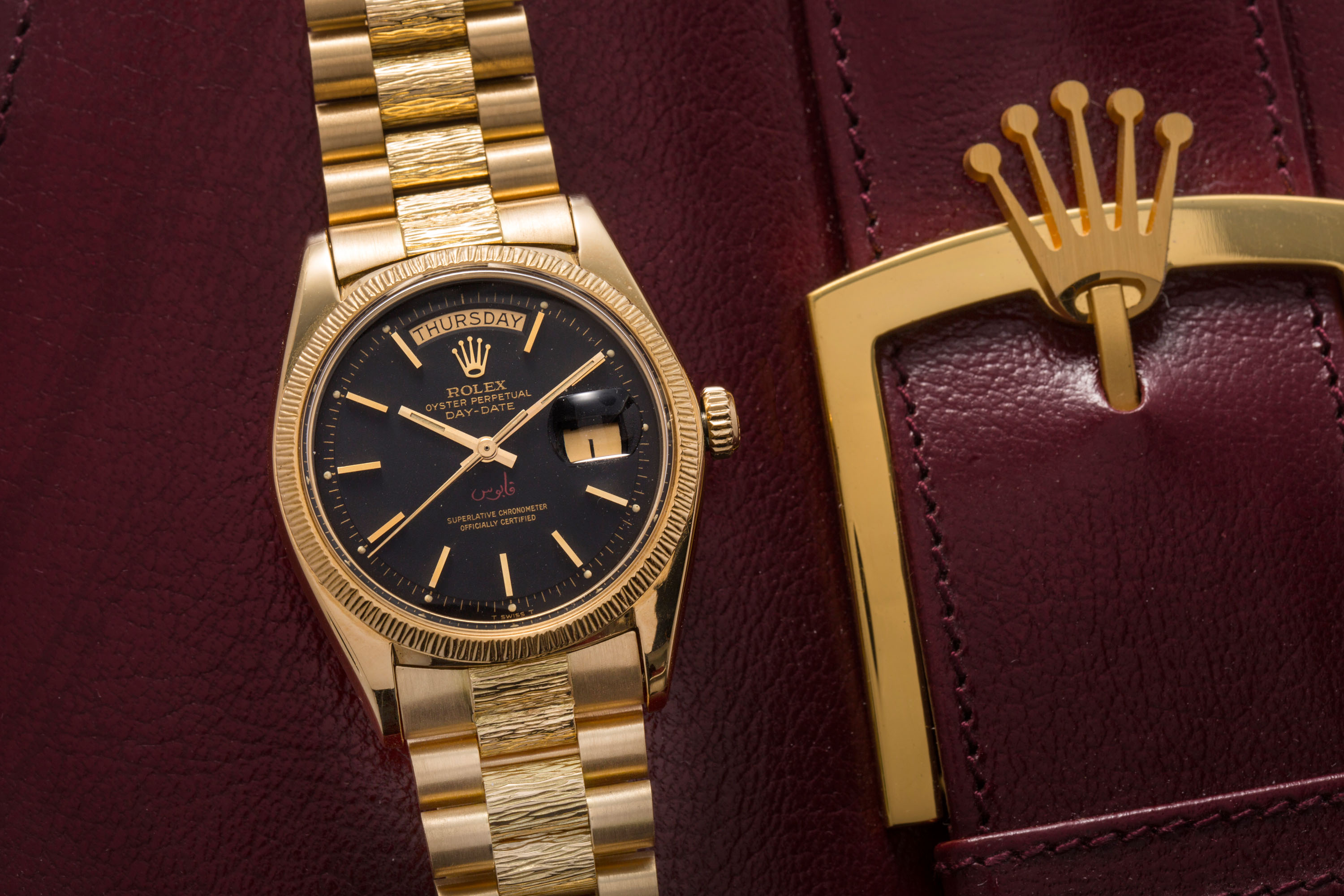 ROLEX, GOLD DAY-DATE RETAILED BY ASPREY, REF. 1807- MADE FOR THE ...