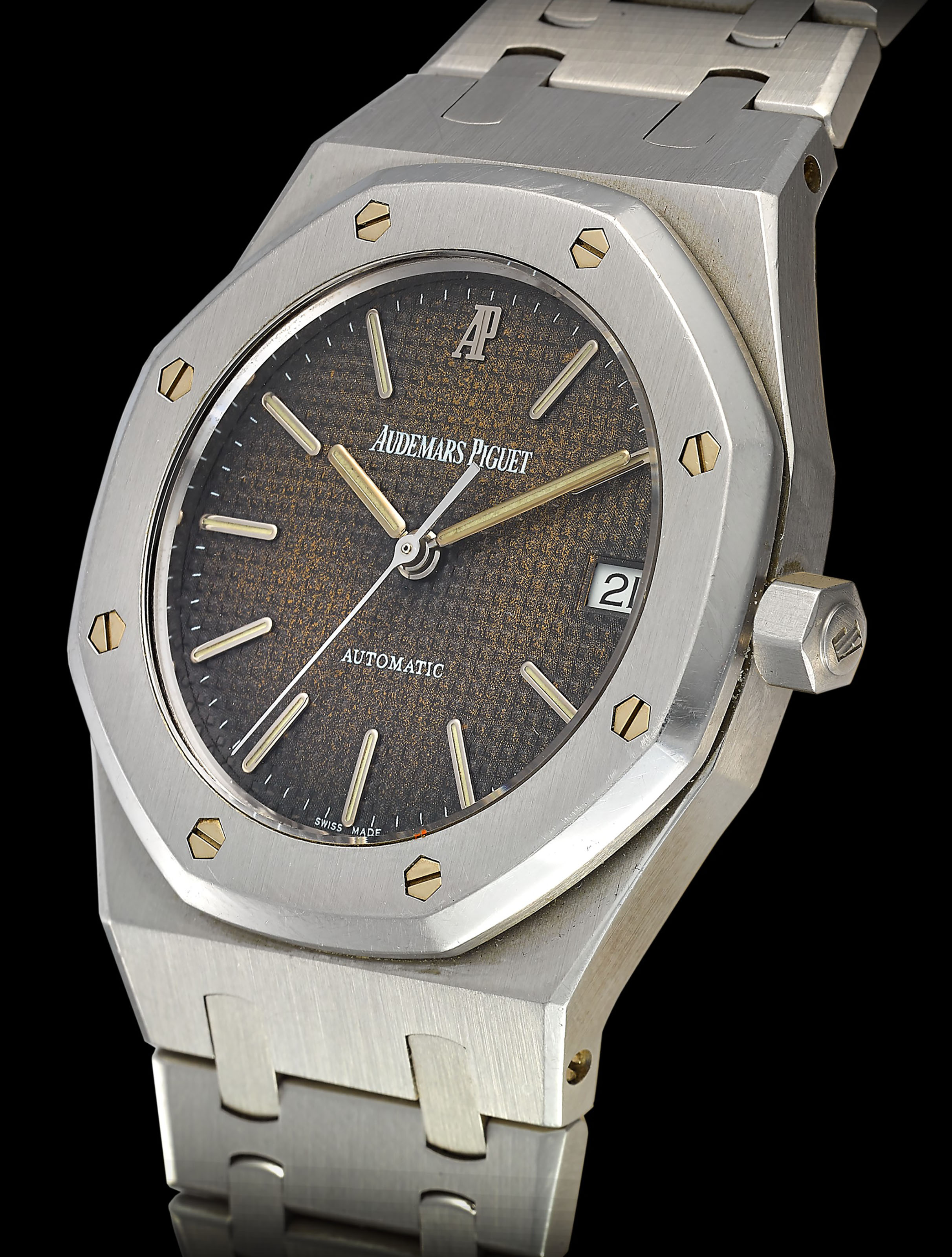 AUDEMARS PIGUET, STEEL ROYAL OAK WITH TROPICAL DIAL, REF. 14790ST ...
