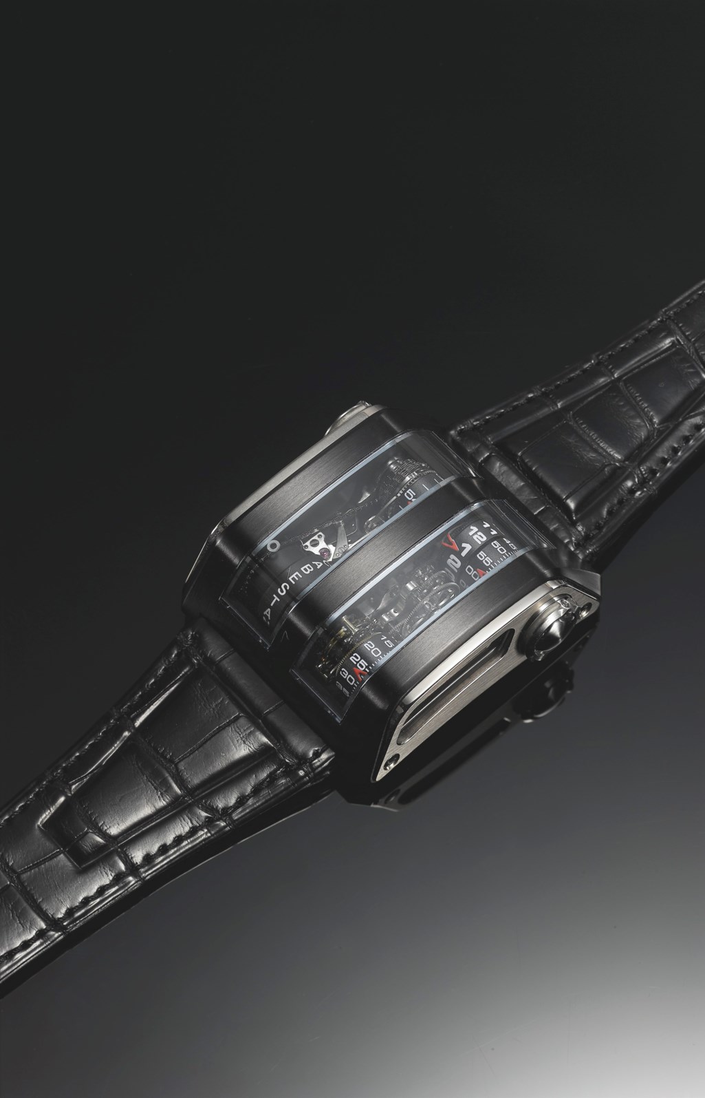 CABESTAN, LIMITED EDITION TITANIUM AND WHITE GOLD SKELETONIZED VERTICAL ...