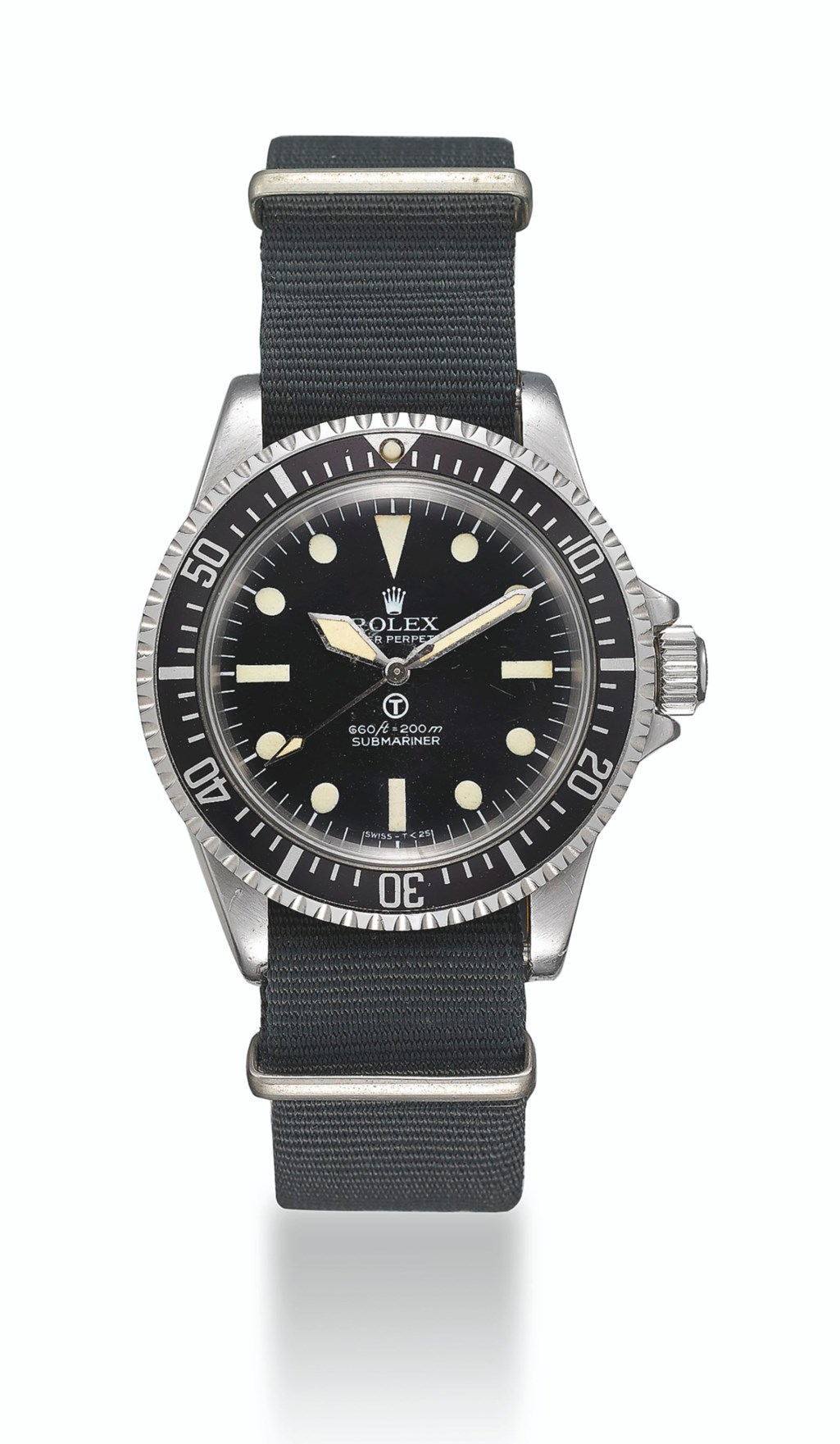 ROLEX, STEEL SUBMARINER "MILSUB", REF. 5513/17- MADE FOR THE BRISTISH ...