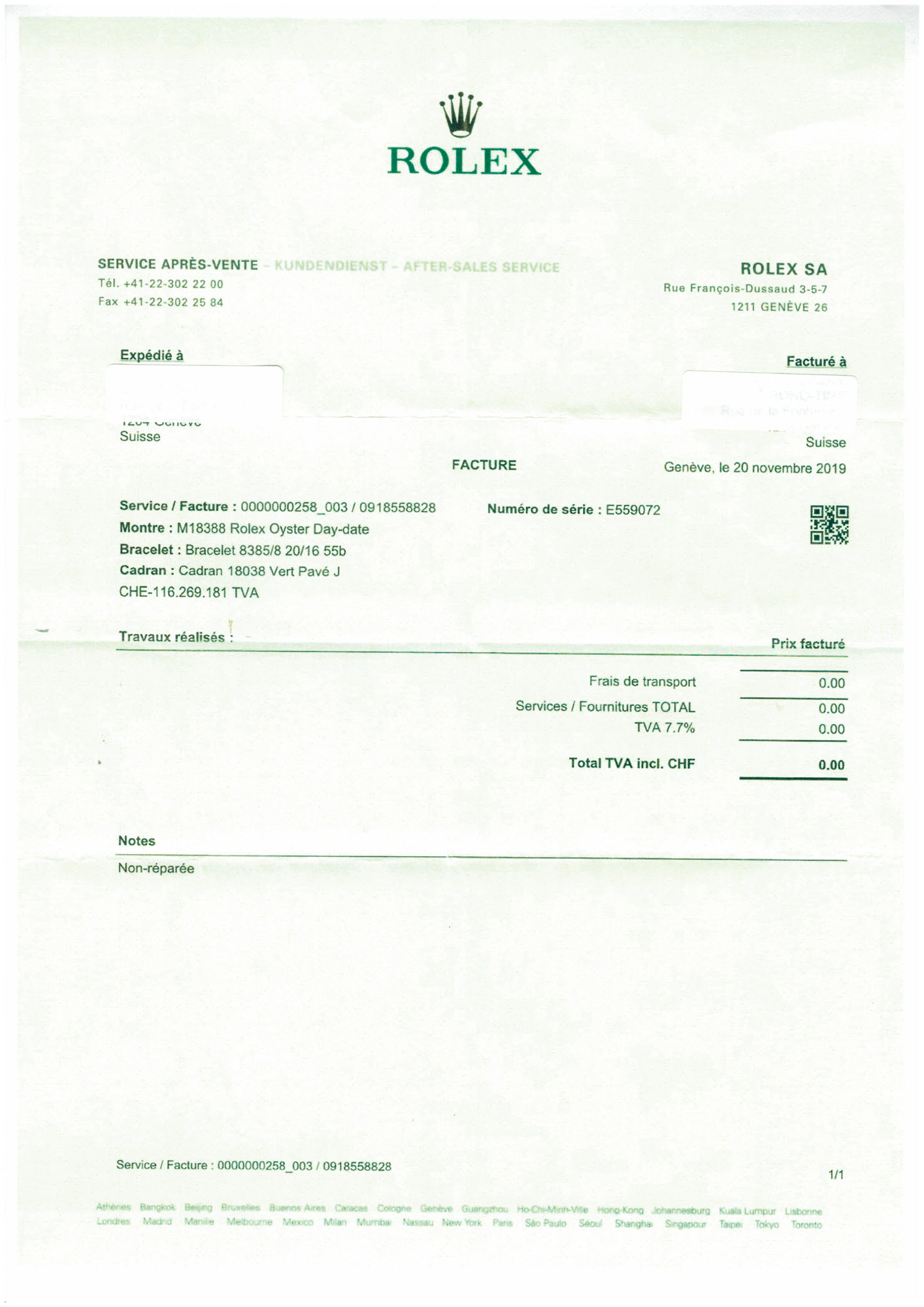 Rolex. A very fine, rare and attractive 18K gold and diamond-set ...