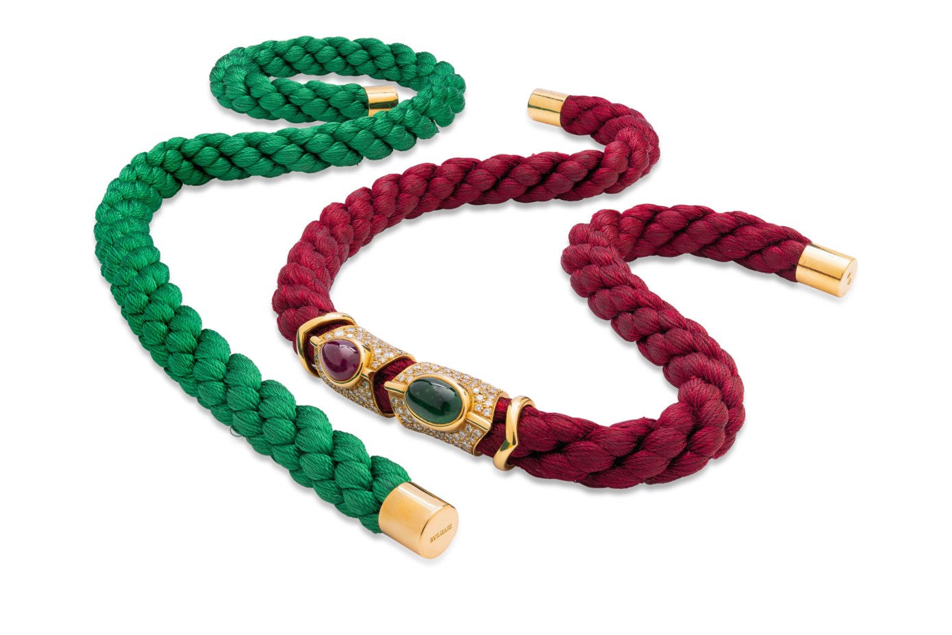 EMERALD AND RUBY ROPE NECKLACE, BULGARI | Christie's