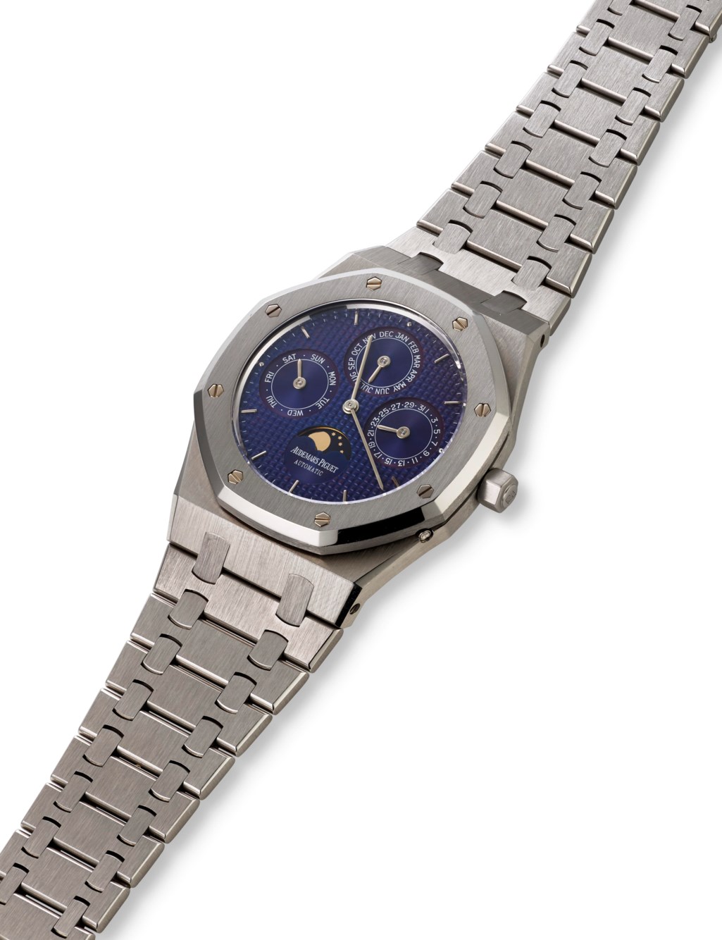 AUDEMARS PIGUET, STAINLESS STEEL ROYAL OAK PERPETUAL CALENDAR ...