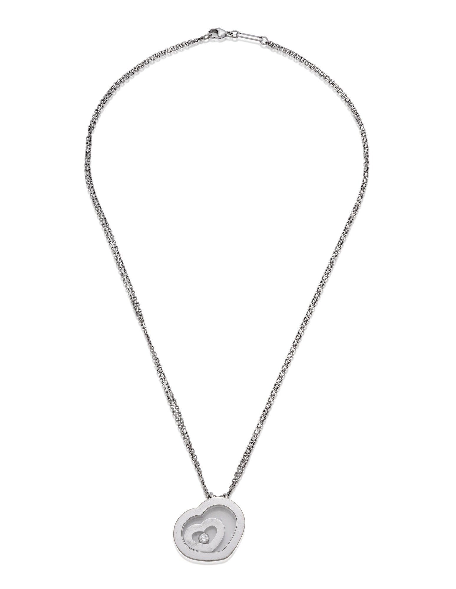 NO RESERVE - CHOPARD GOLD AND DIAMOND 'HAPPY SPIRIT' PENDENT NECKLACE ...