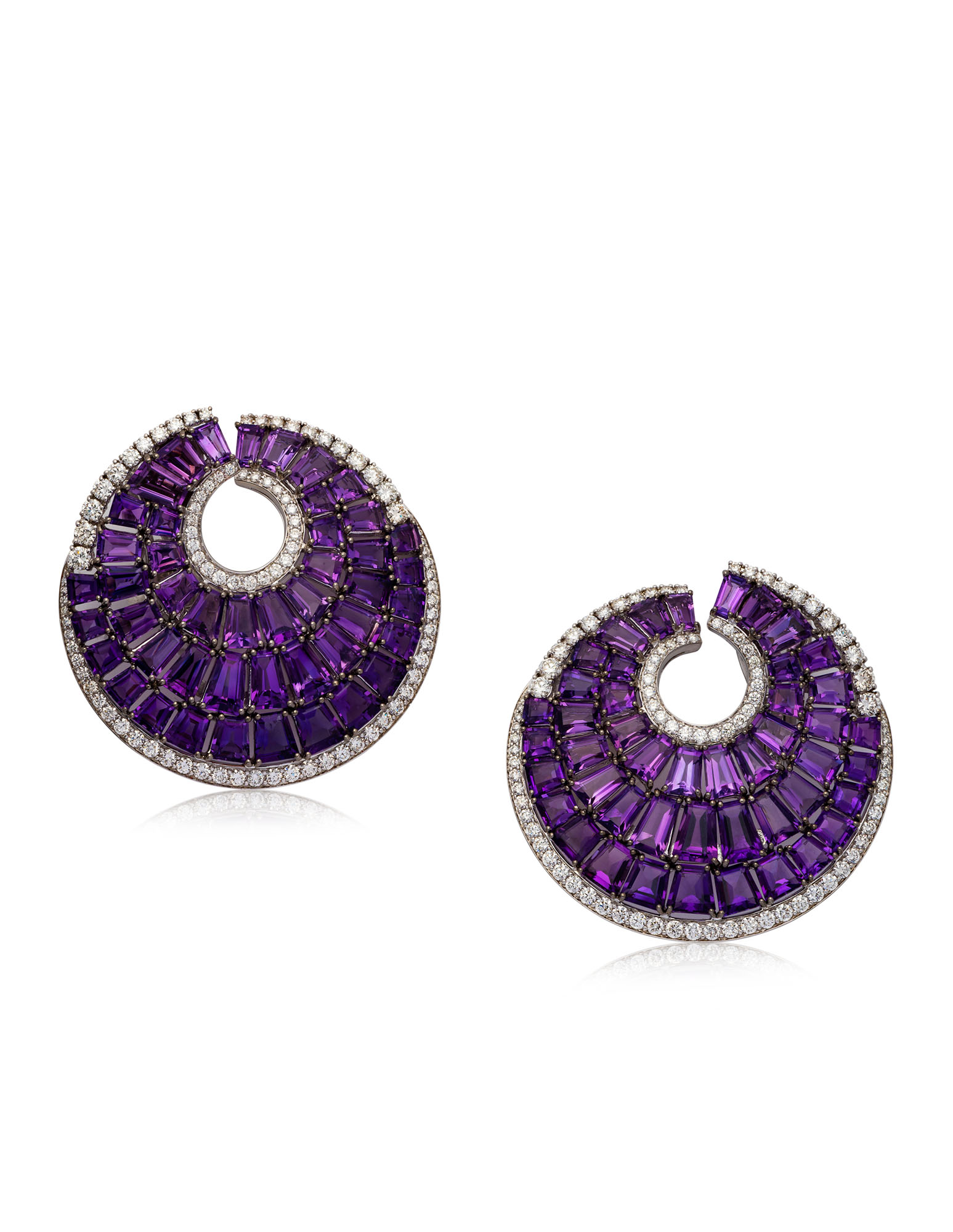 MICHELE DELLA VALLE AMETHYST AND DIAMOND EARRINGS, | Christie’s