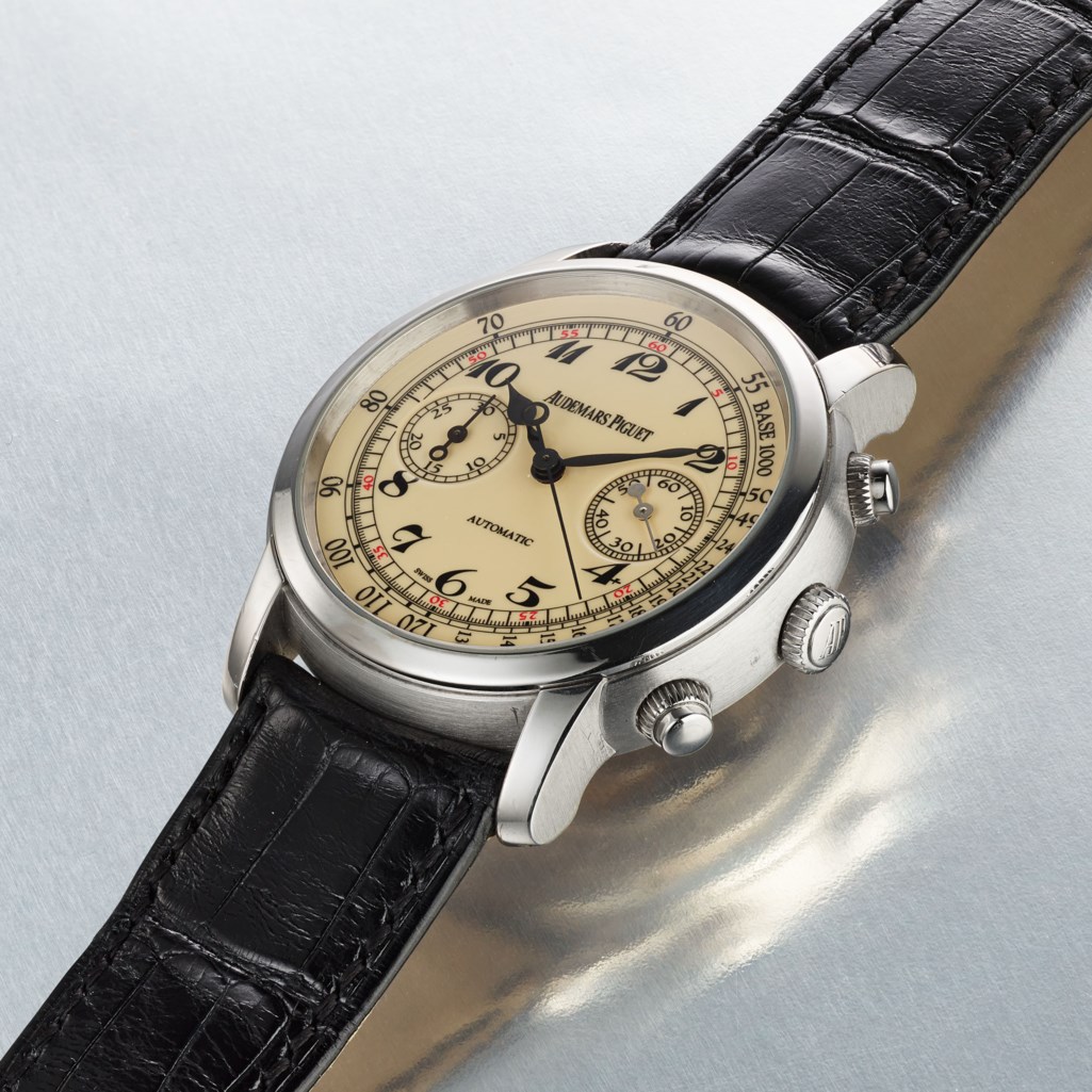 AUDEMARS PIGUET, WHITE GOLD JULES AUDEMARS CHRONOGRAPH WRISTWATCH, REF ...