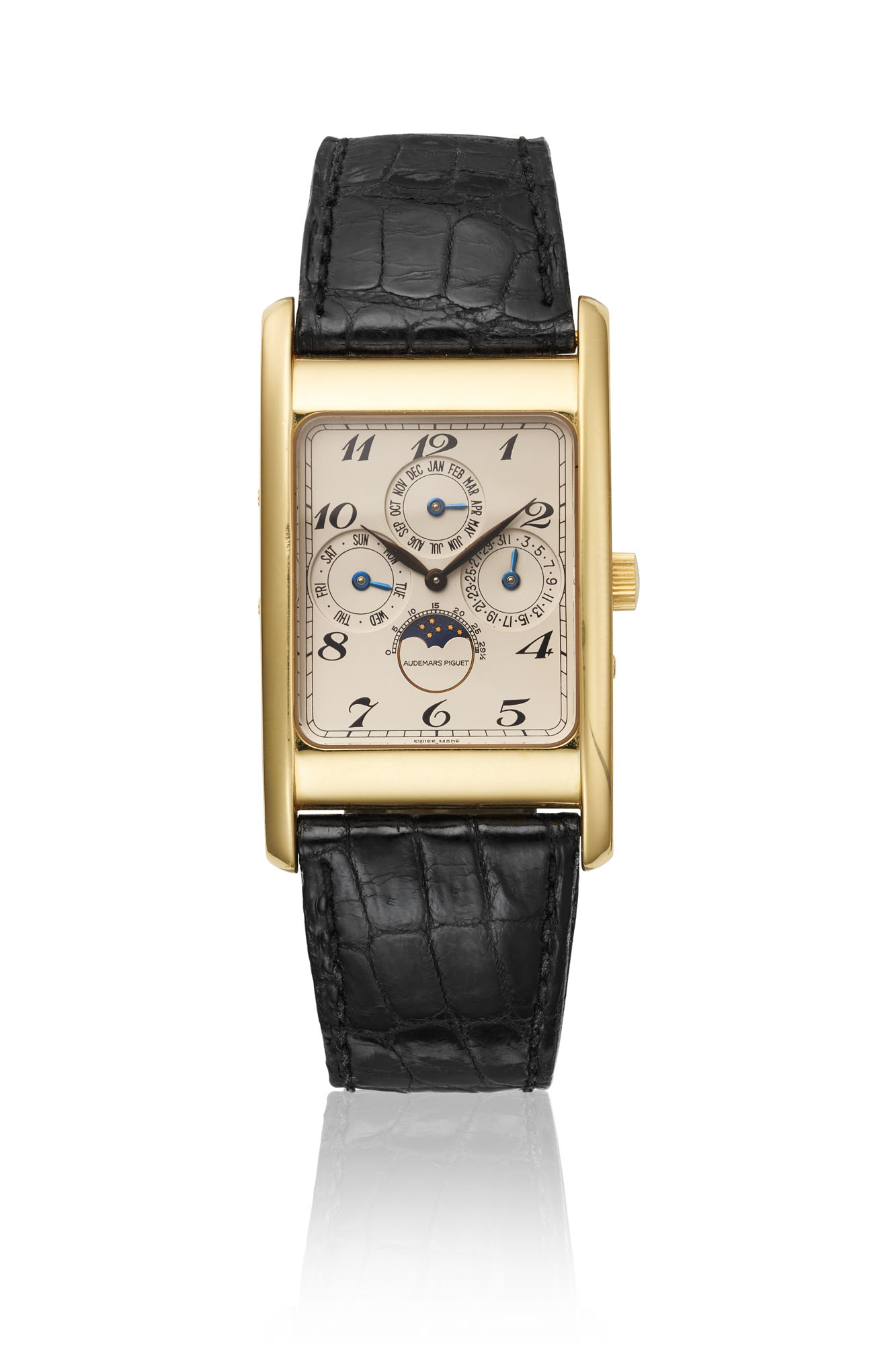 AUDEMARS PIGUET, GOLD EDWARD PIGUET PERPETUAL CALENDAR WRISTWATCH, REF ...