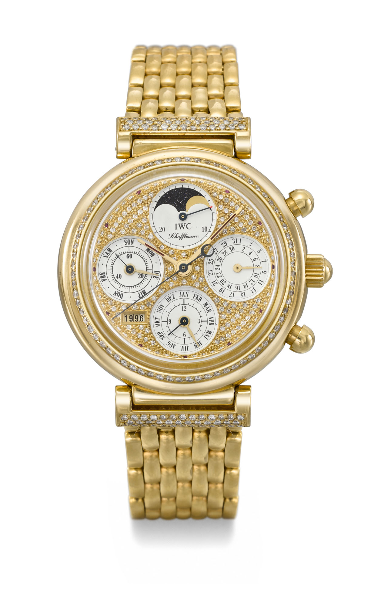 IWC, YELLOW GOLD, DIAMOND AND RUBY-SET DA VINCI PERPETUAL CALENDAR ...