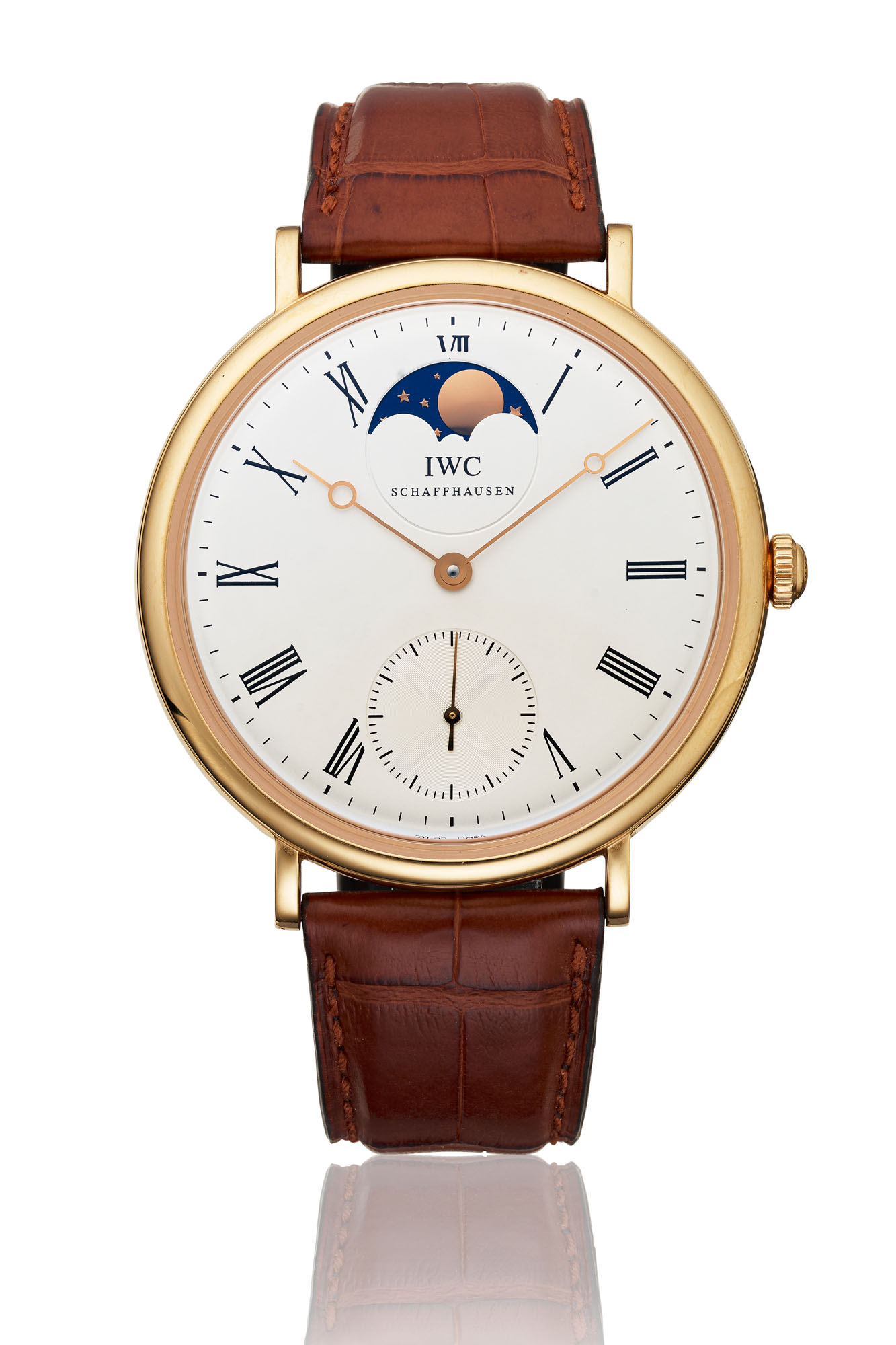 IWC, PINK GOLD PORTOFINO MOONPHASE HAND-WOUND, VINTAGE COLLECTION, REF ...