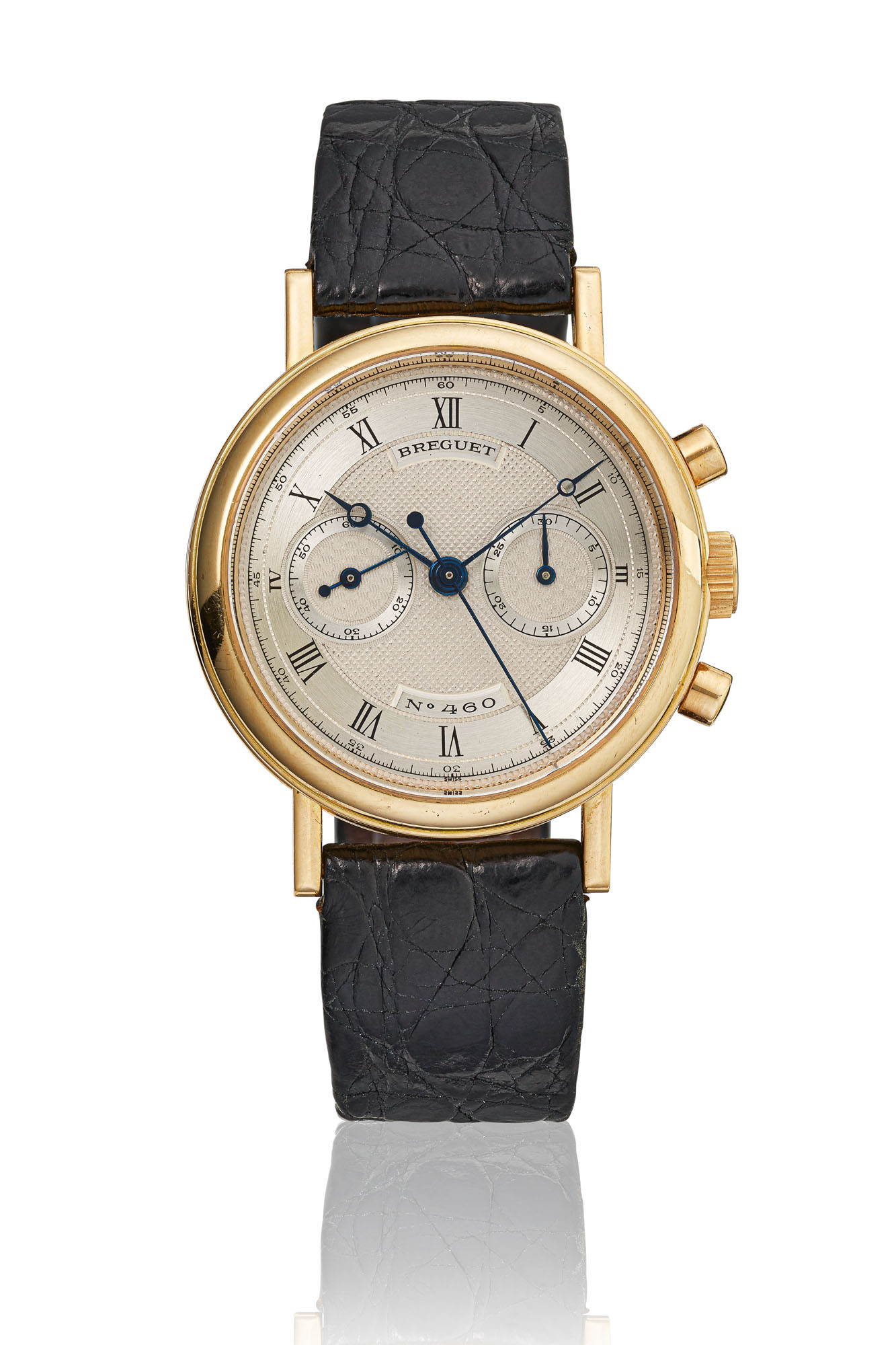 BREGUET, GOLD CLASSIQUE CHRONOGRAPH WRISTWATCH, REF. BA 3230T, CASE NO ...