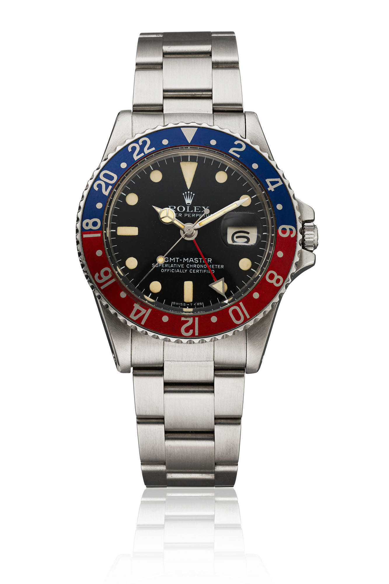 ROLEX, STEEL GMT-MASTER WRISTWATCH, REF. 1675, CASE NO. 5’736’881 ...