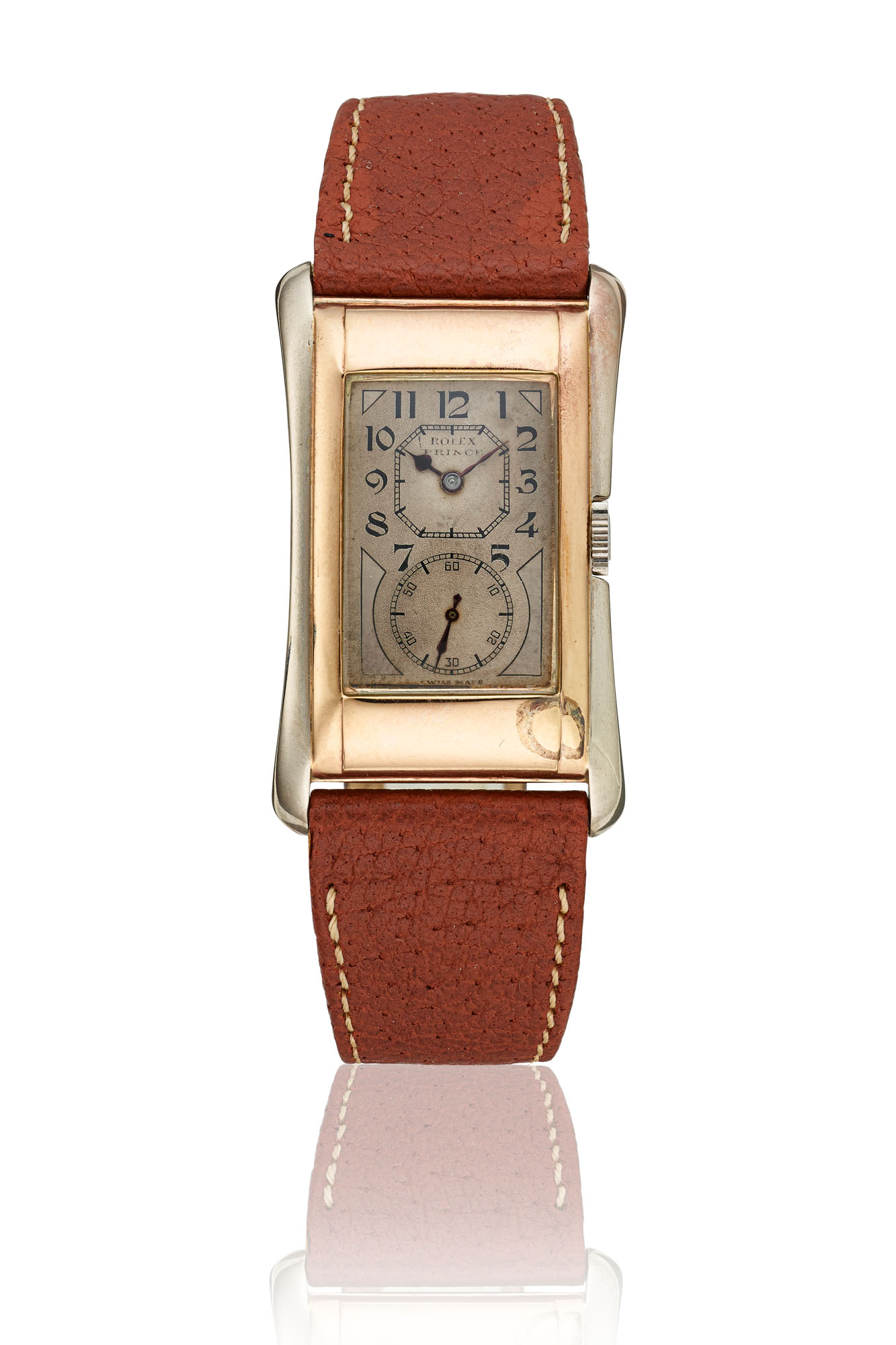 ROLEX, TWO-COLOUR GOLD PRINCE WRISTWATCH WITH ORIGINAL BULLETIN DE ...