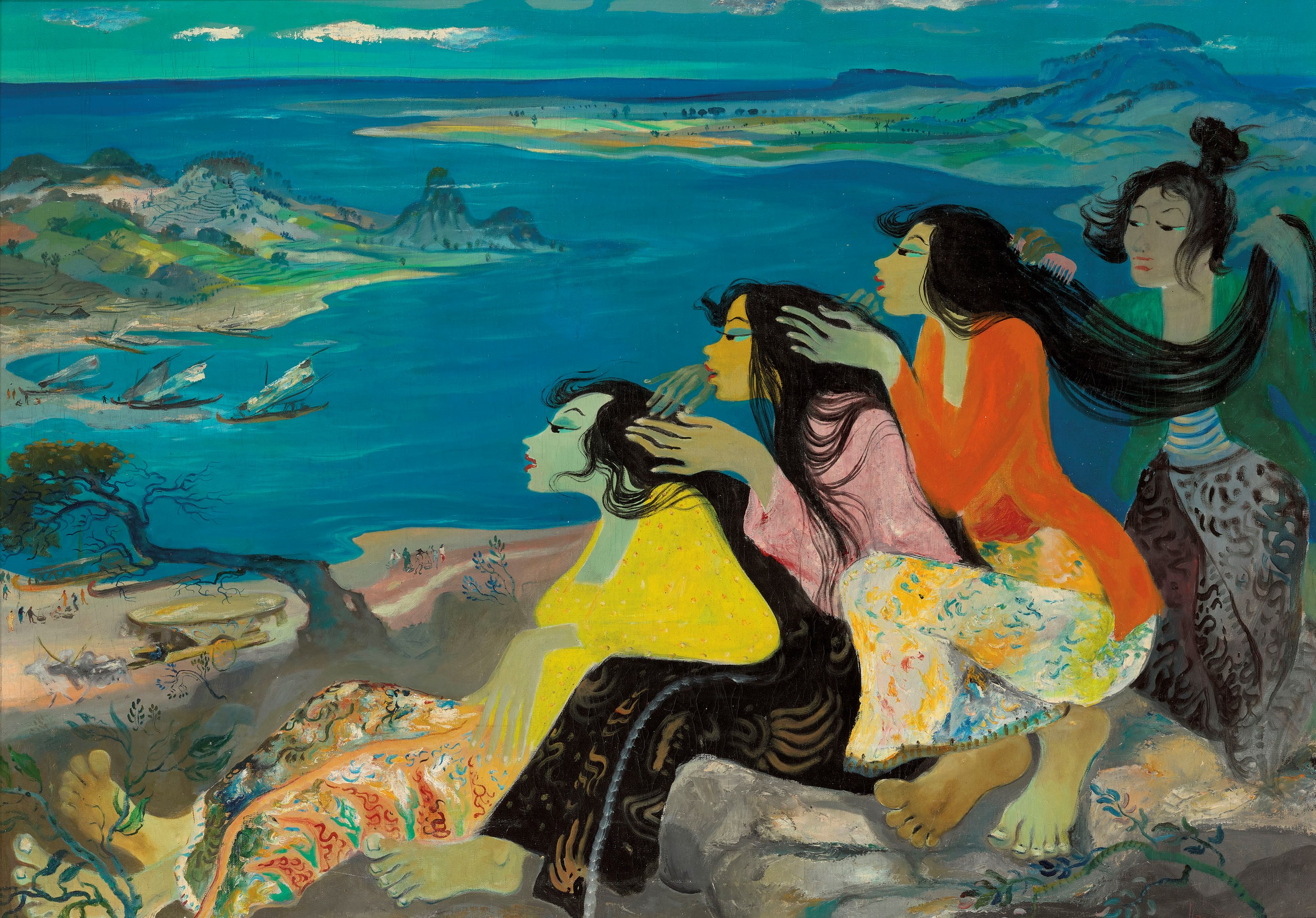 HENDRA GUNAWAN (1918 - 1983), Mencari Kutu (Picking Lice) | Christie's