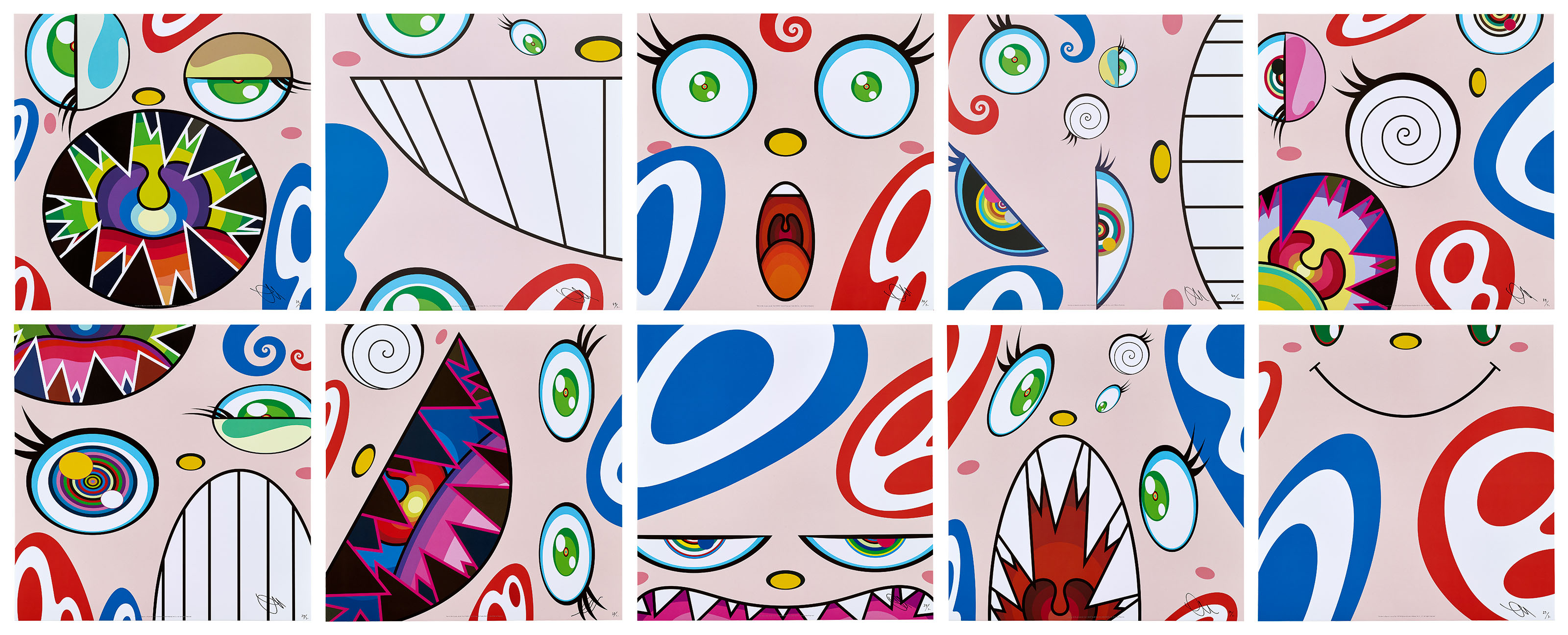 TAKASHI MURAKAMI (B. 1962), We are the Square Jocular Clan (complete ...