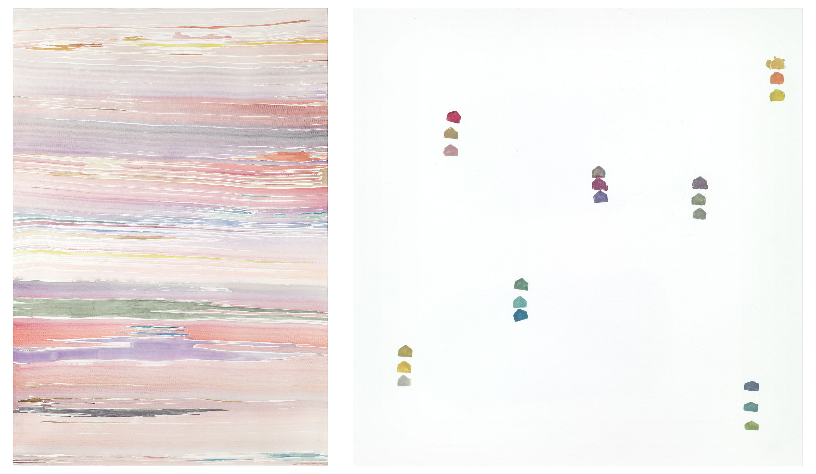 WONG WAI YIN (B. 1981), A Pink Sky and Groups of Houses; & Untitled ...