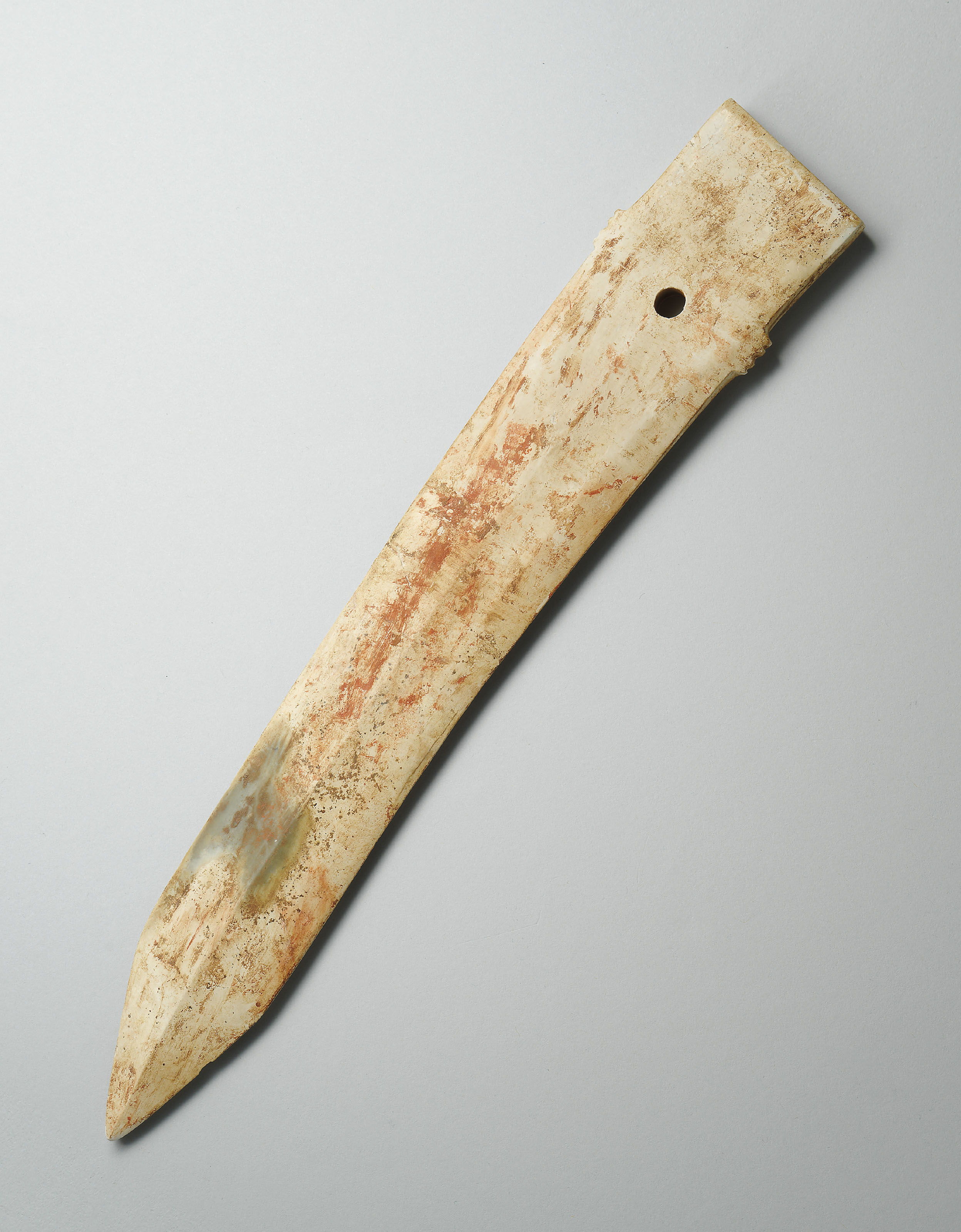 A JADE DAGGER-AXE, GE