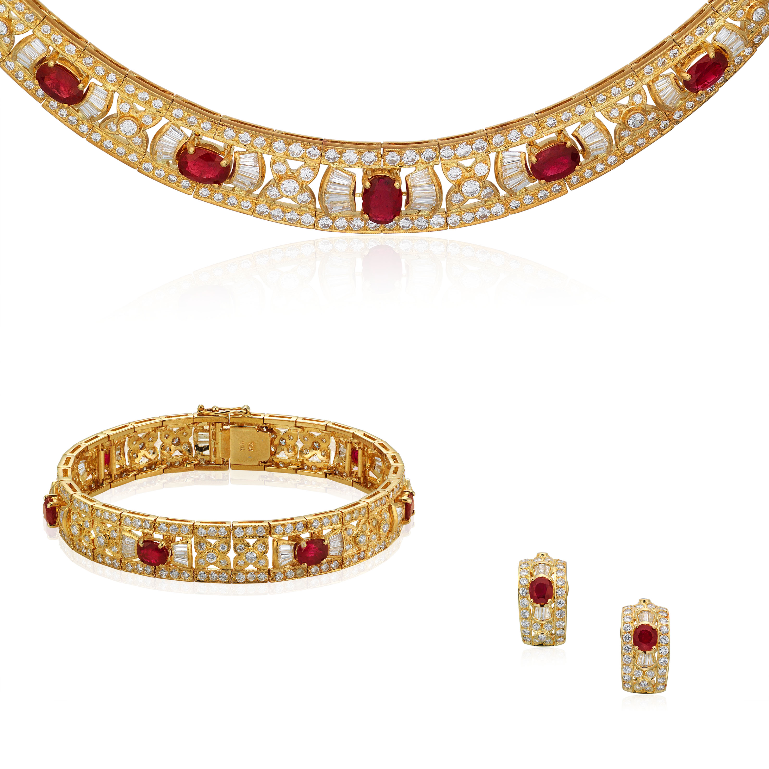 RUBY AND DIAMOND JEWELLERY SET, | Christie’s