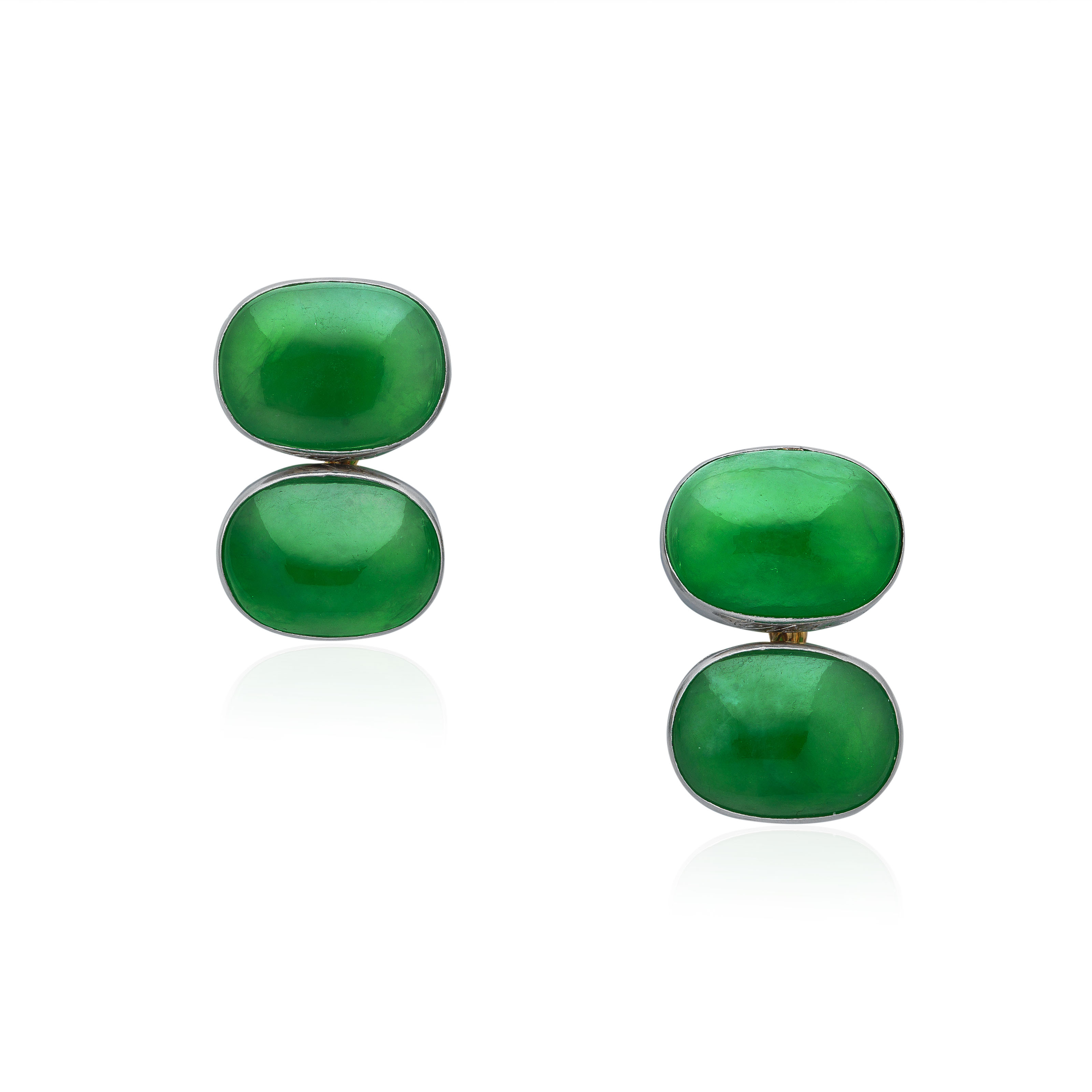 JADEITE CUFFLINKS WITH REPORT, | Christie’s