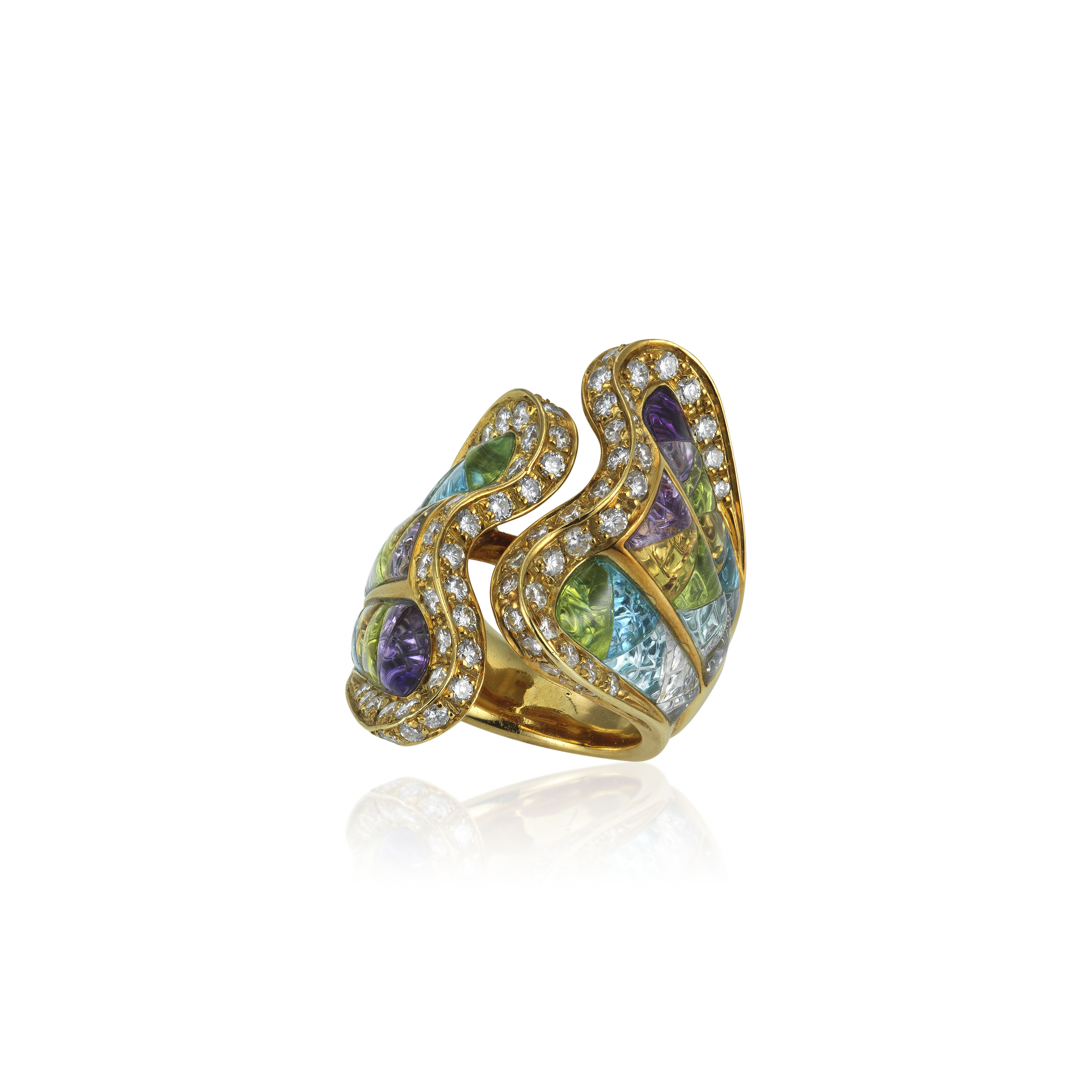 SCAVIA MULTI-GEM RING, | Christie’s