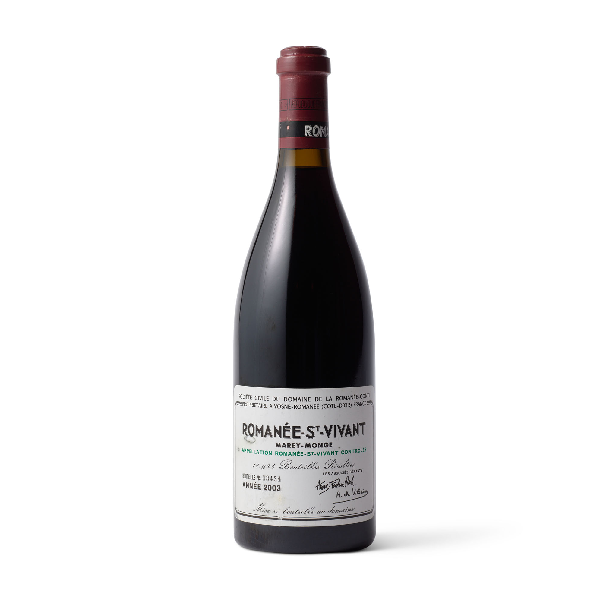 Domaine de la Romanée-Conti, Romanée-Saint-Vivant 2003, Grand Cru, Côte ...