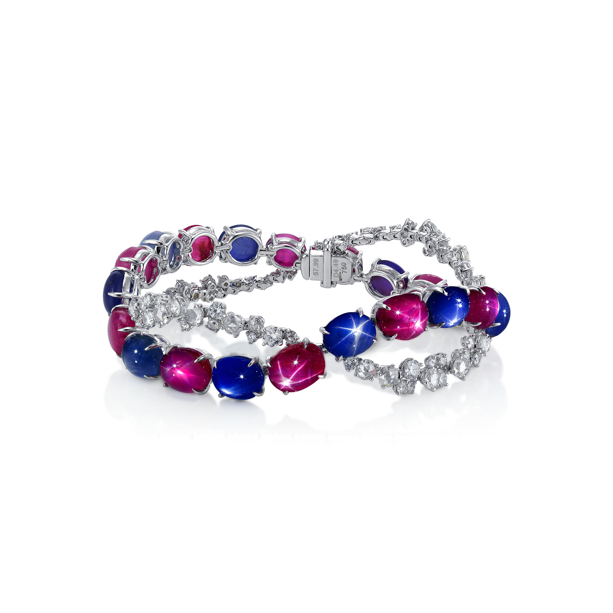 STAR RUBY, STAR SAPPHIRE AND DIAMOND BRACELET, | Christie’s