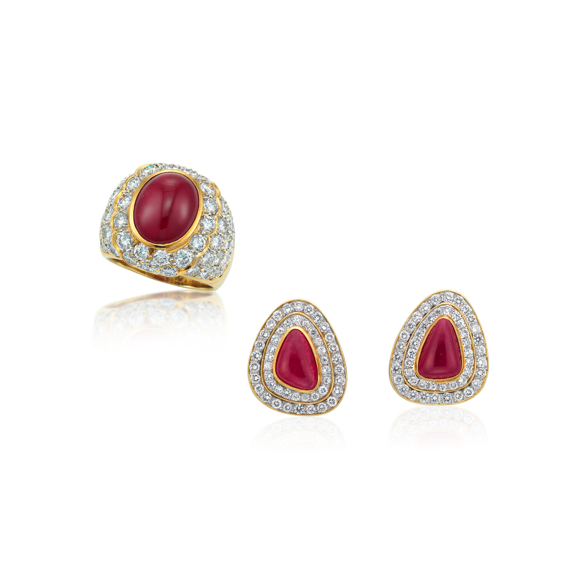 RUBY AND DIAMOND JEWELLERY SET, | Christie’s