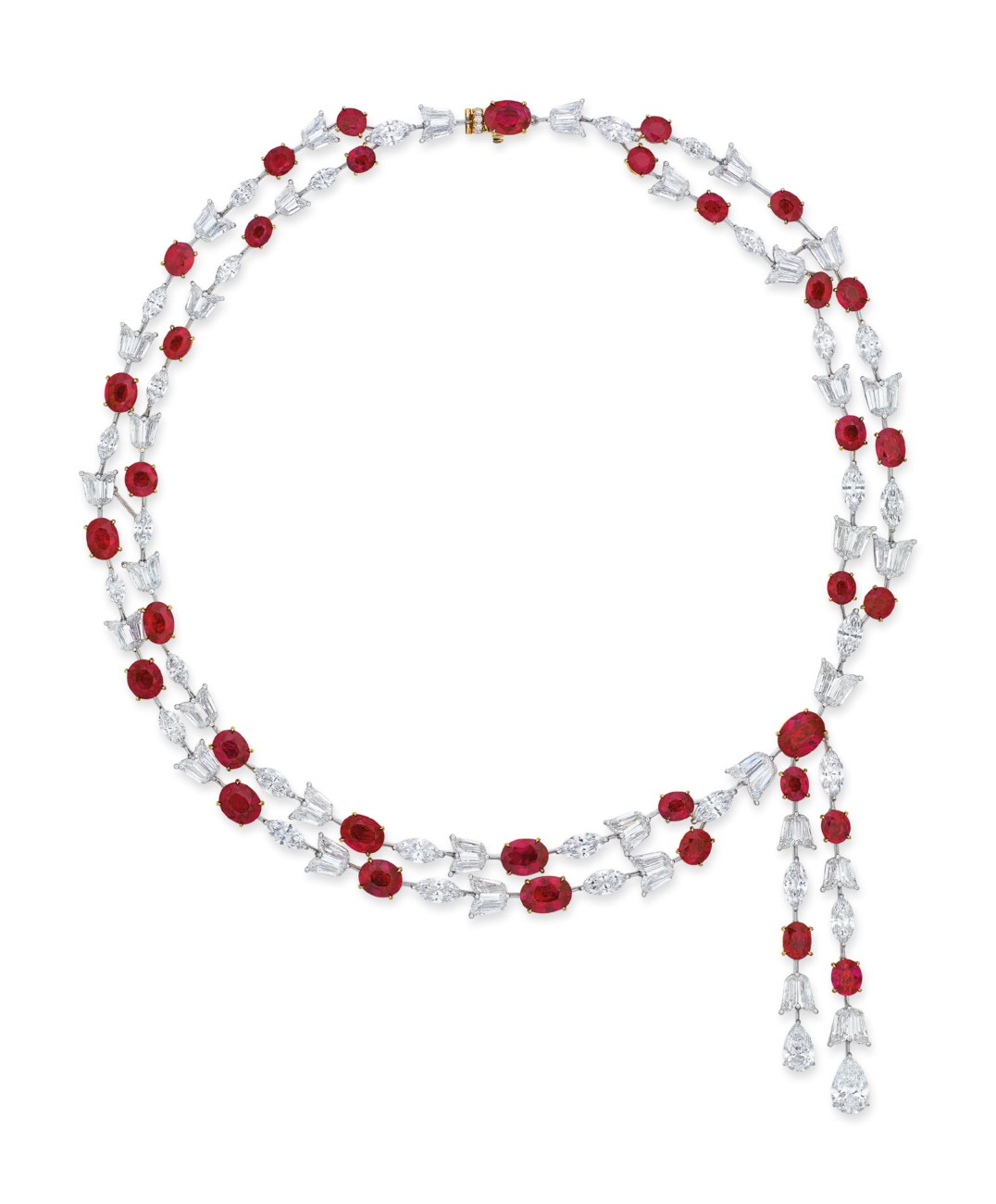 IMPORTANT RUBY AND DIAMOND NECKLACE, FAIDEE | Christie's