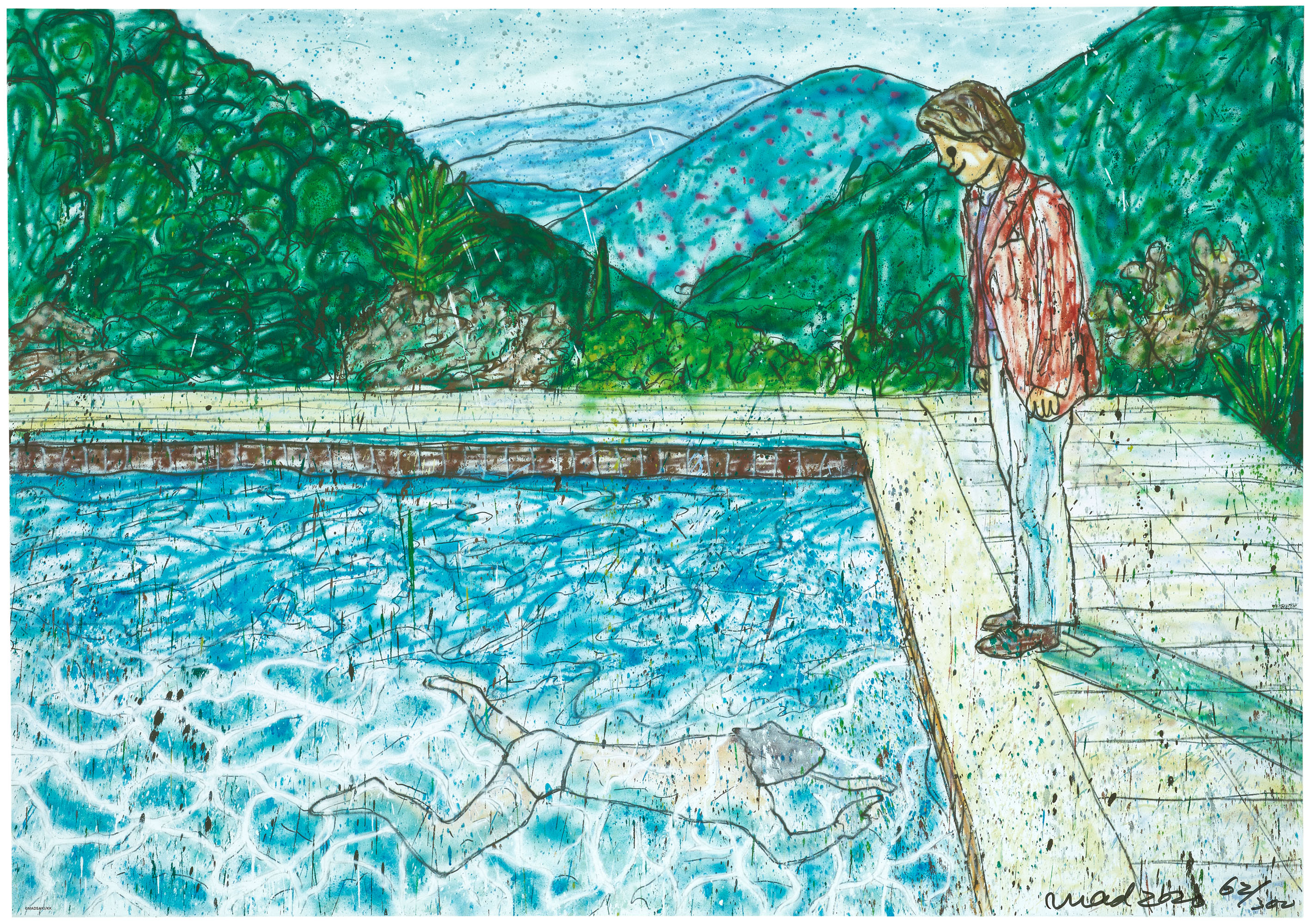 MADSAKI (B. 1974), Portrait of an Artist (Pool with Two Figures) II ...