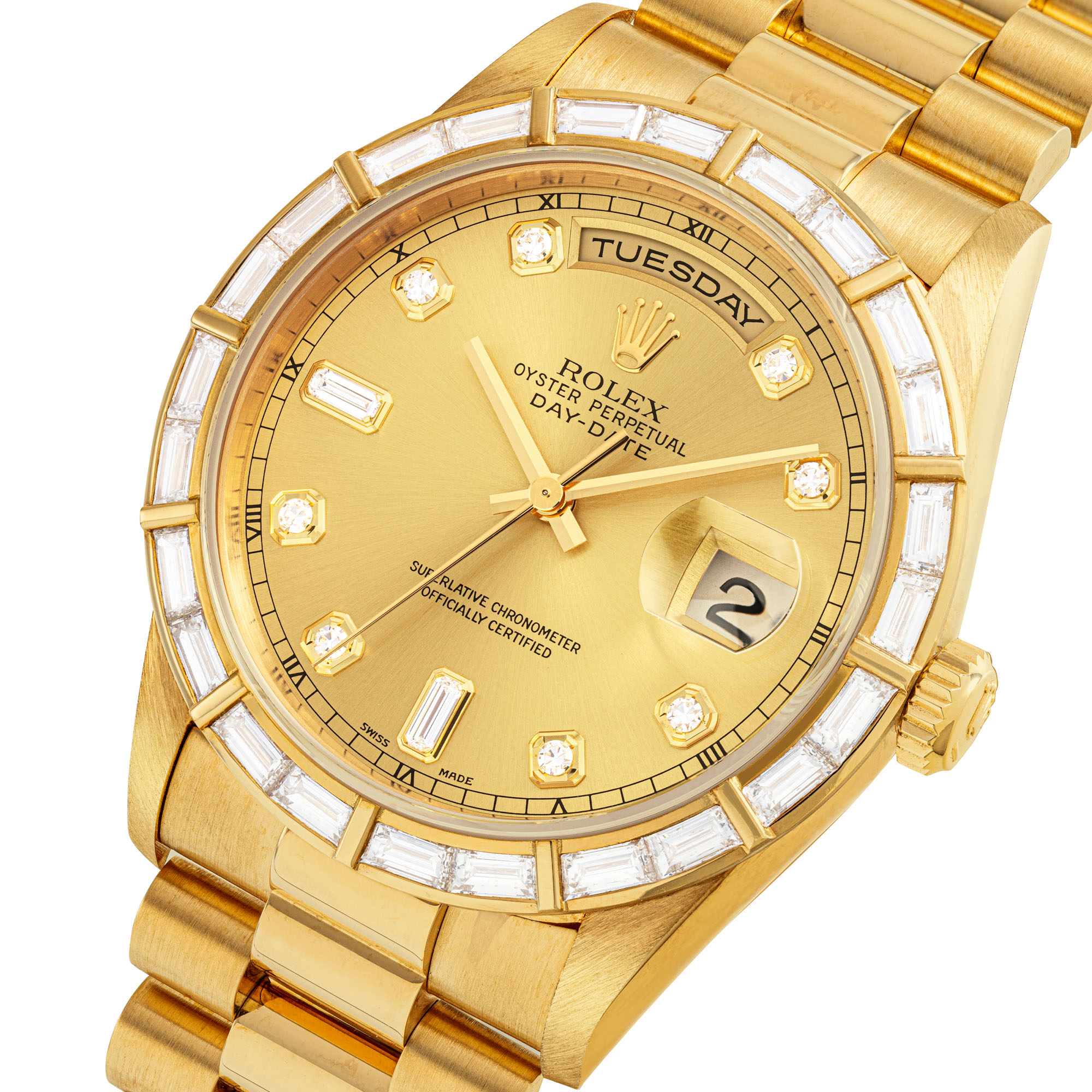 ROLEX, GOLD AND DIAMONDS DAY-DATE, REF. 18368, | Christie’s
