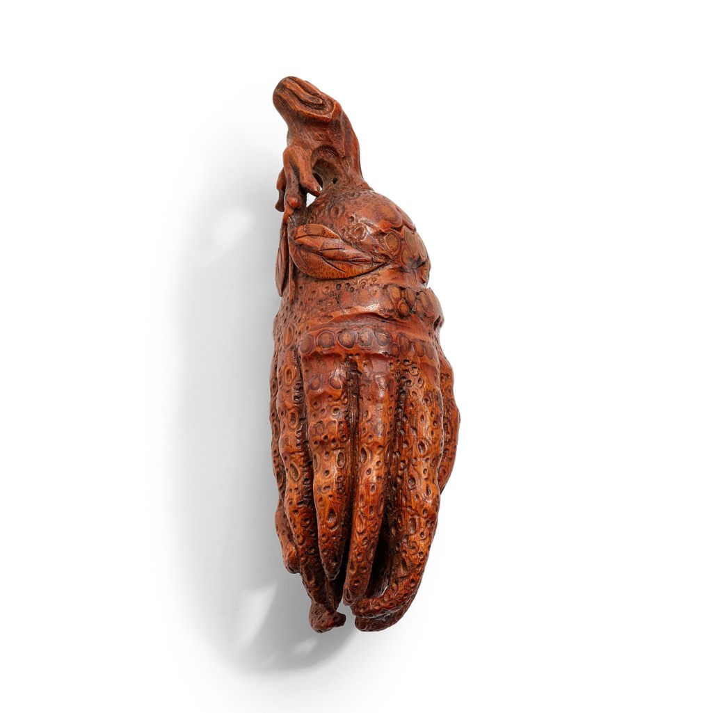 A BAMBOO CARVING OF A FINGER CITRON, QING DYNASTY (1644-1911) | Christie’s